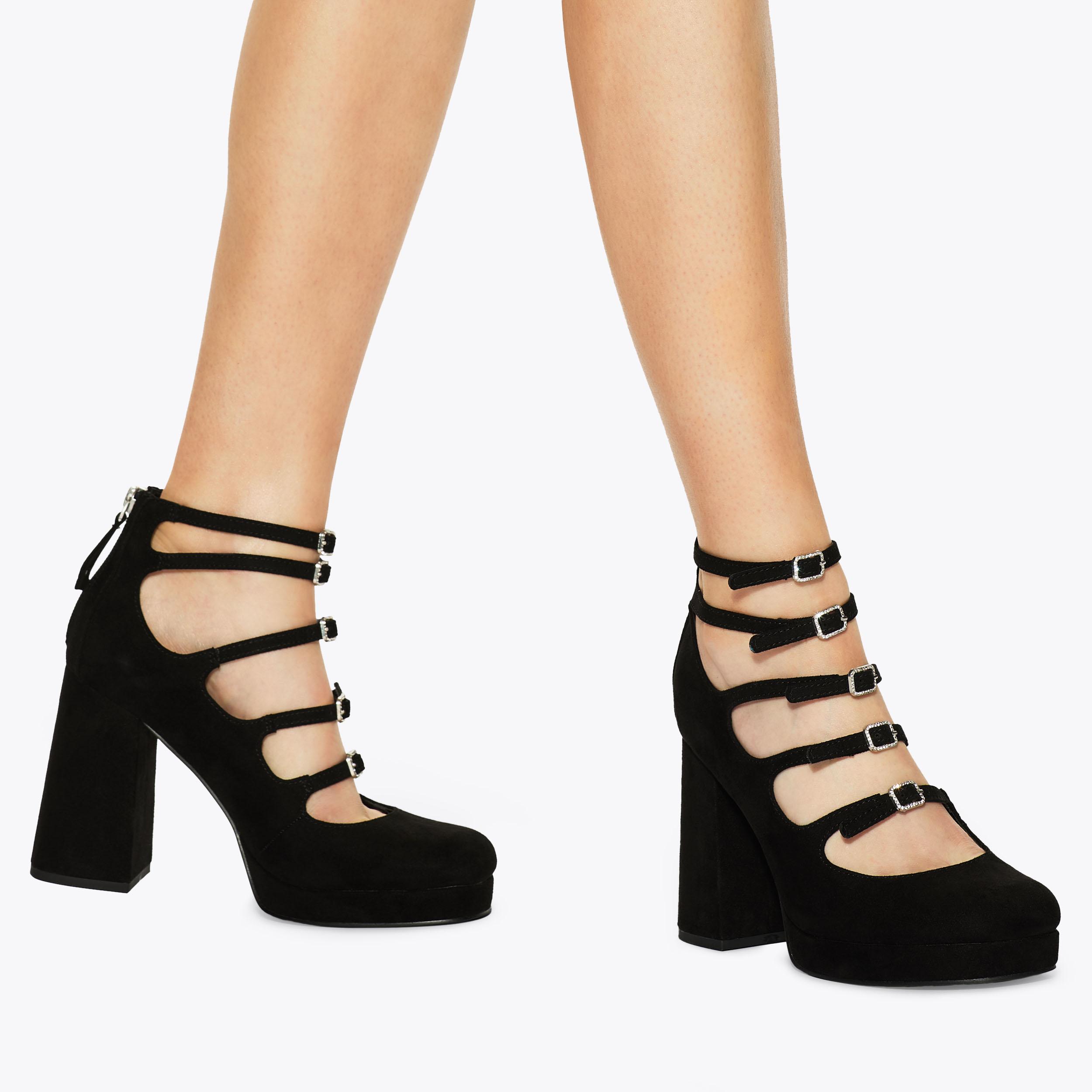 FLAWLESS Black Fabric Platform Mary Jane by KG KURT GEIGER