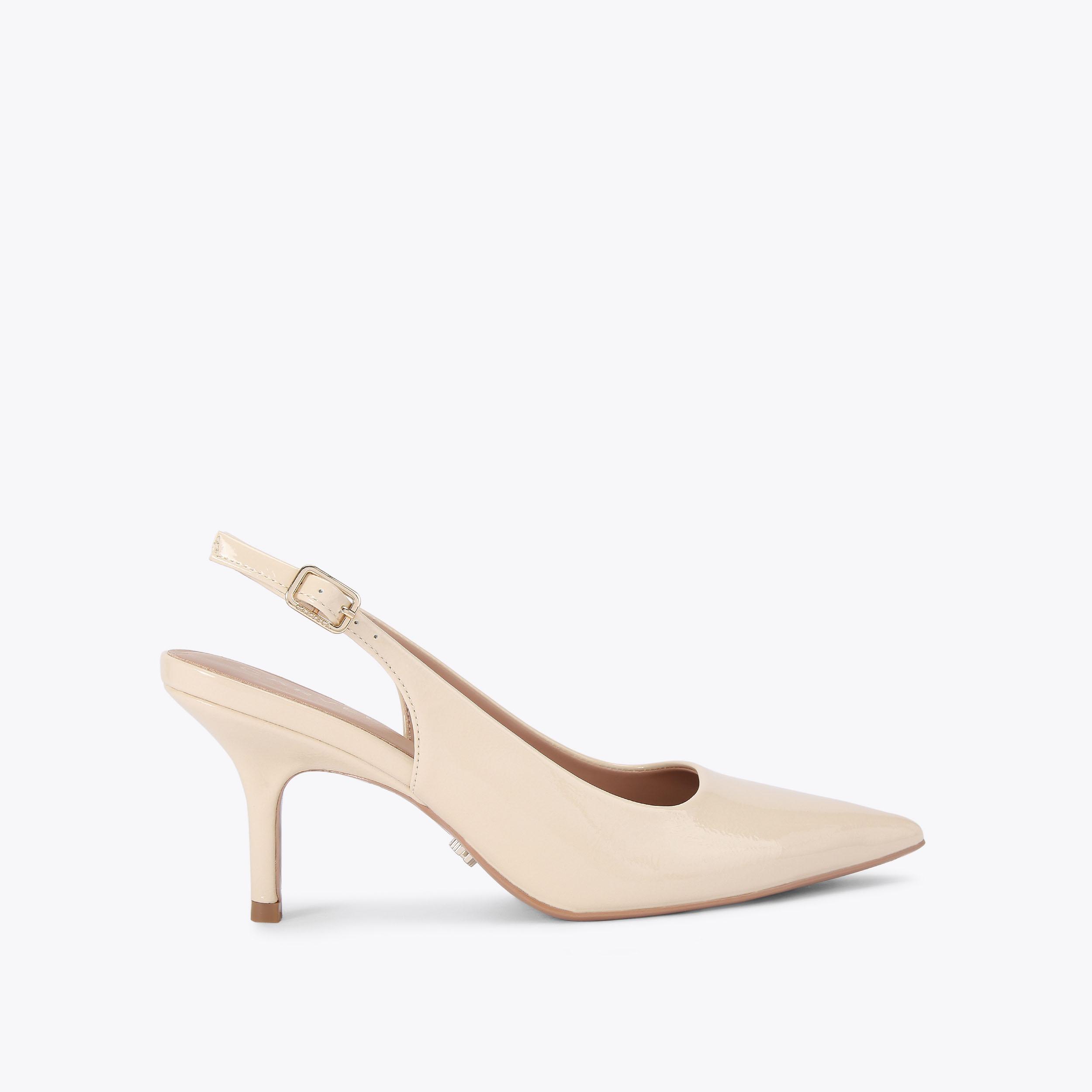 SPIRIT SLING Bone Patent Heel Height by CARVELA