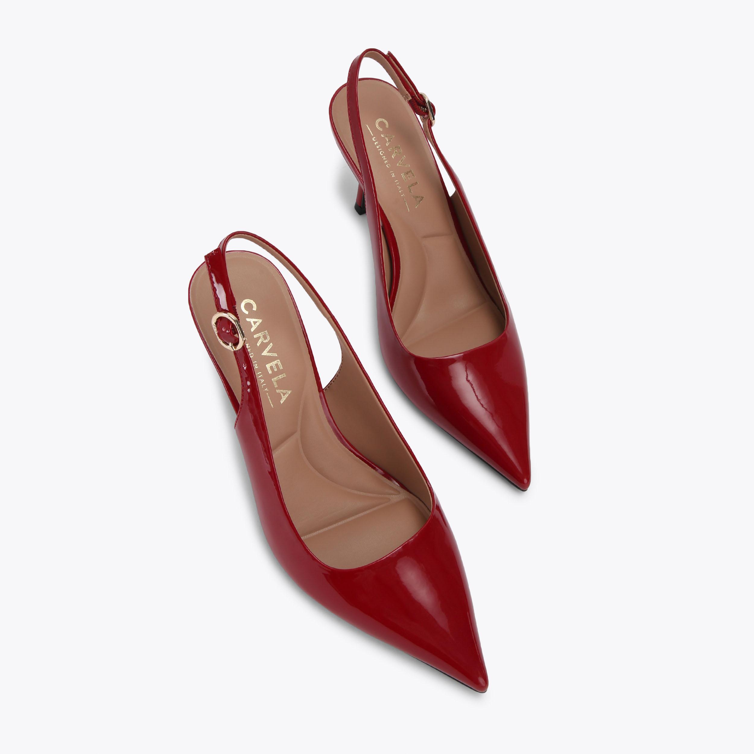 SPIRIT SLING Red Patent Heel by CARVELA