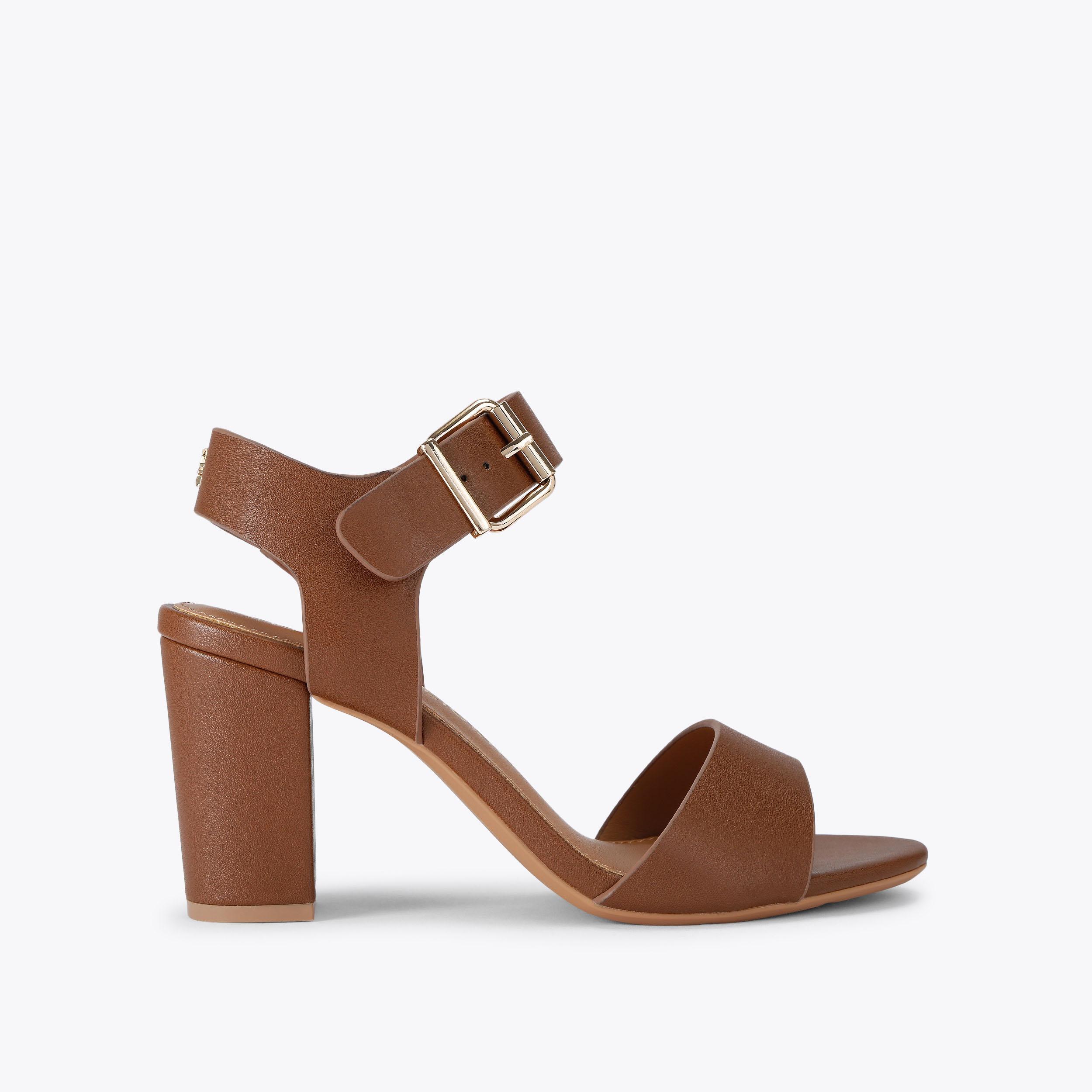 SUTTON2 Tan Block Heel Shoe by KG Kurt Geiger