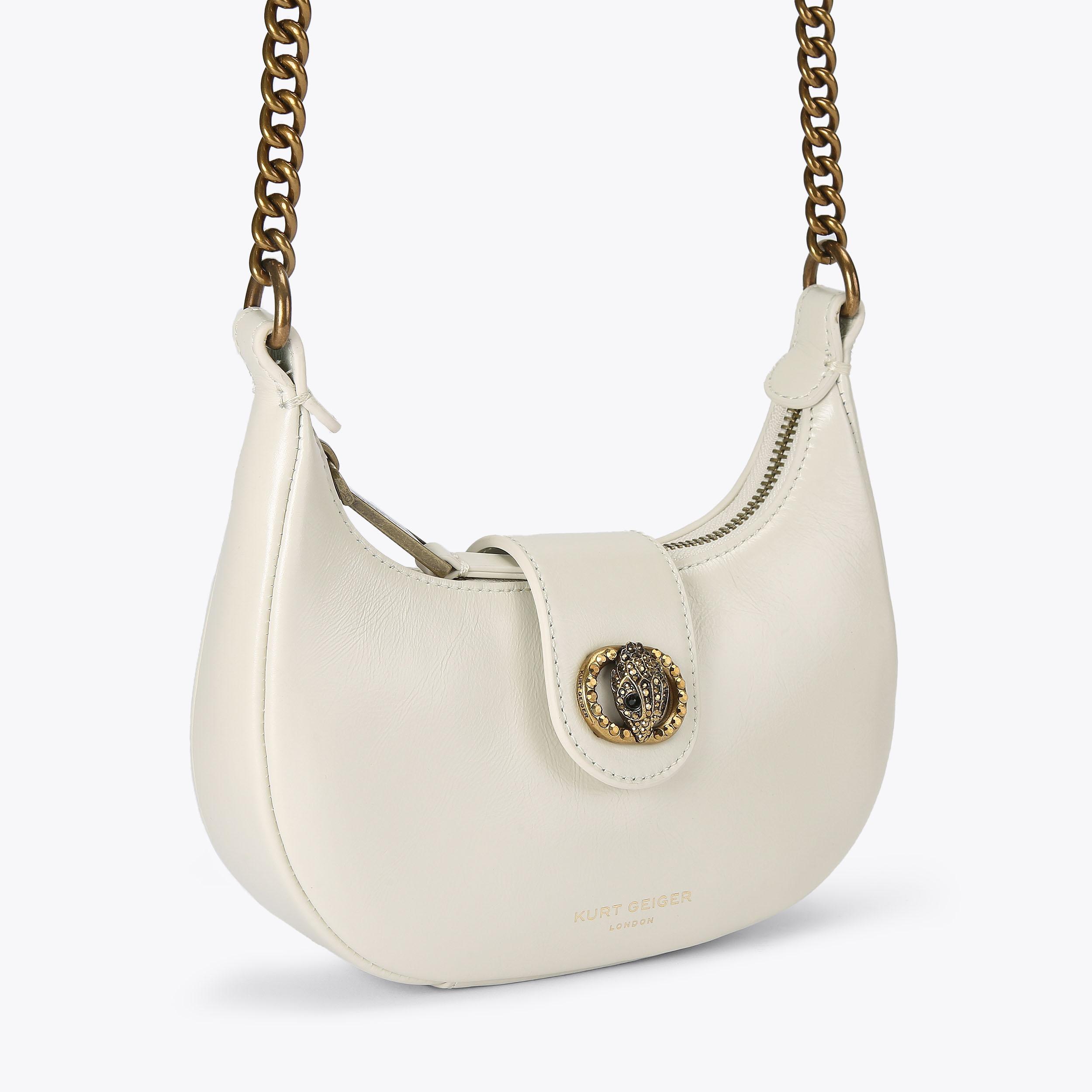 CHELSEA SM HOBO XBODY Bone Cross Body Bag by KURT GEIGER LONDON