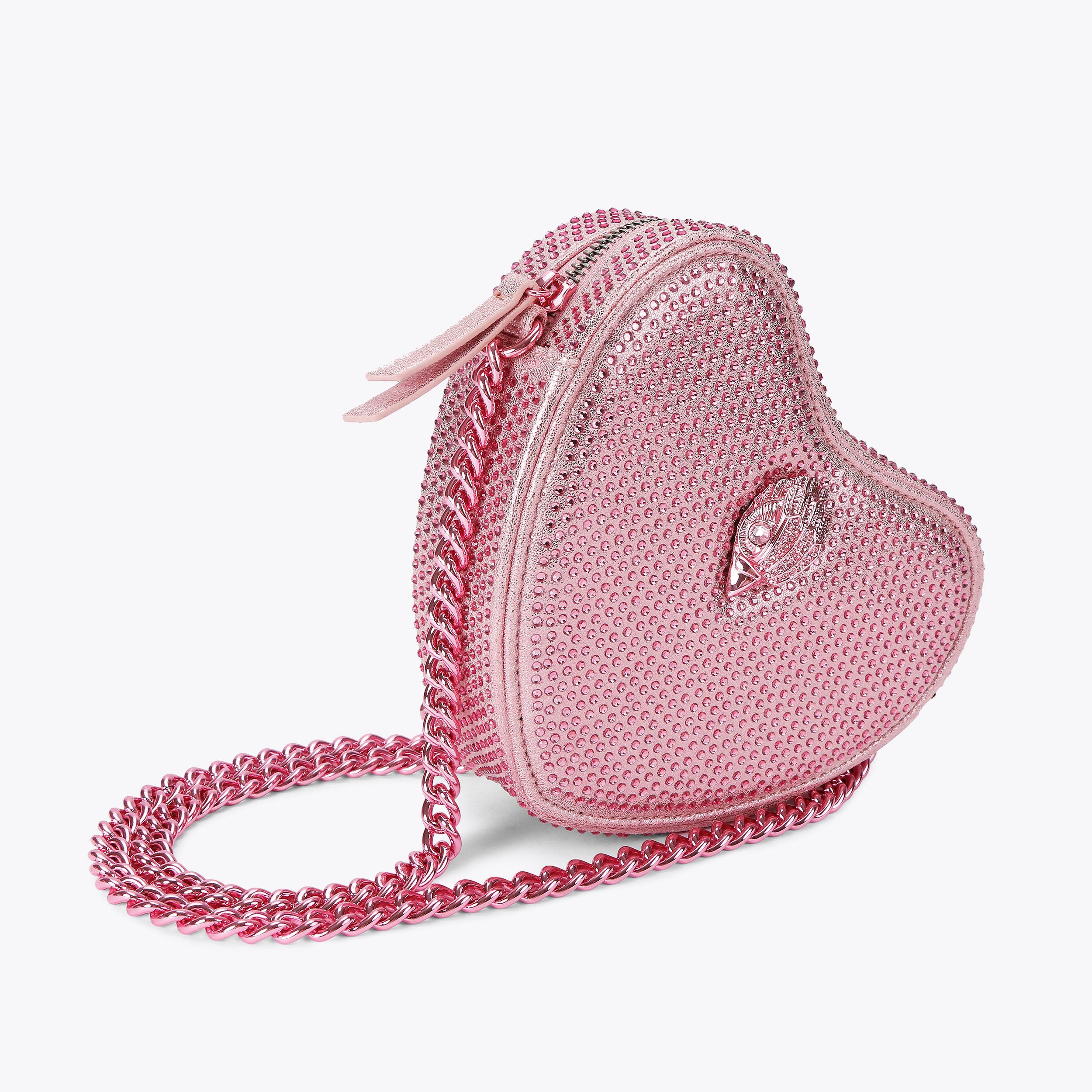 KENSINGTON HEART X BODY Pink Crystal Heart Bag by KURT GEIGER LONDON