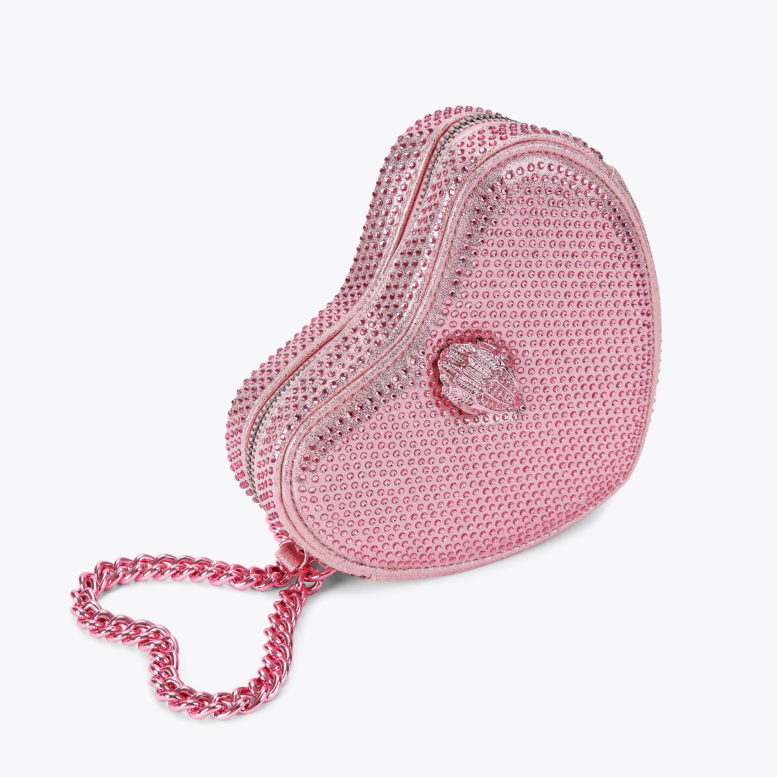 KENSINGTON HEART X BODY Pink Crystal Heart Bag by KURT GEIGER LONDON