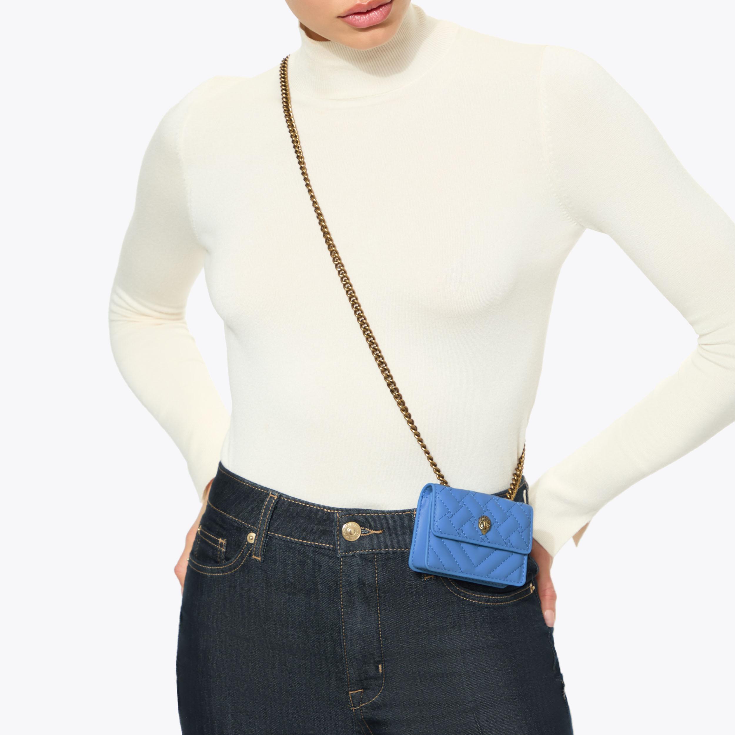 MICRO KENSINGTON Blue Mini Bag Cross Body by KURT GEIGER LONDON