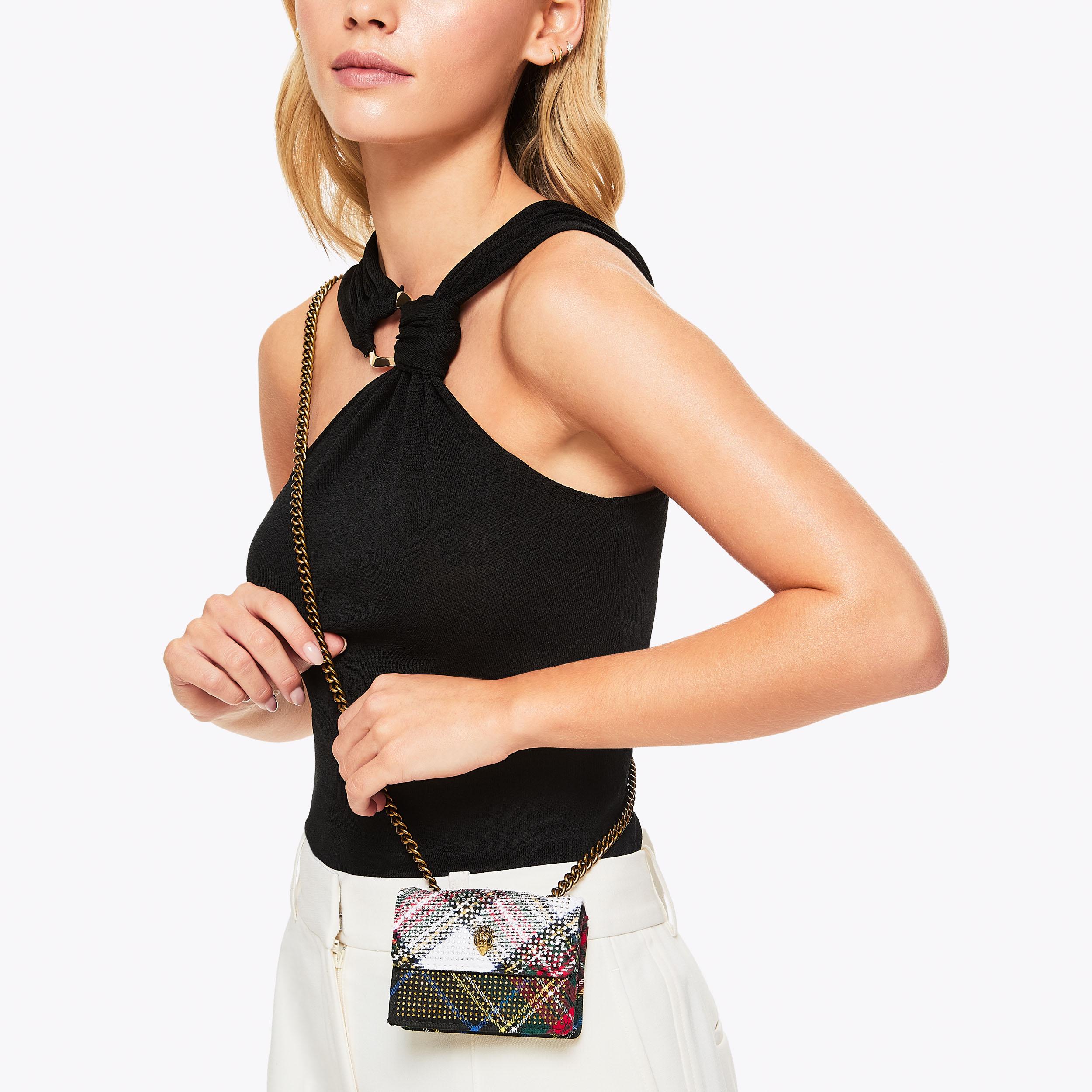 MICRO KENSINGTON Tartan Micro Cross Body Bag by KURT GEIGER LONDON