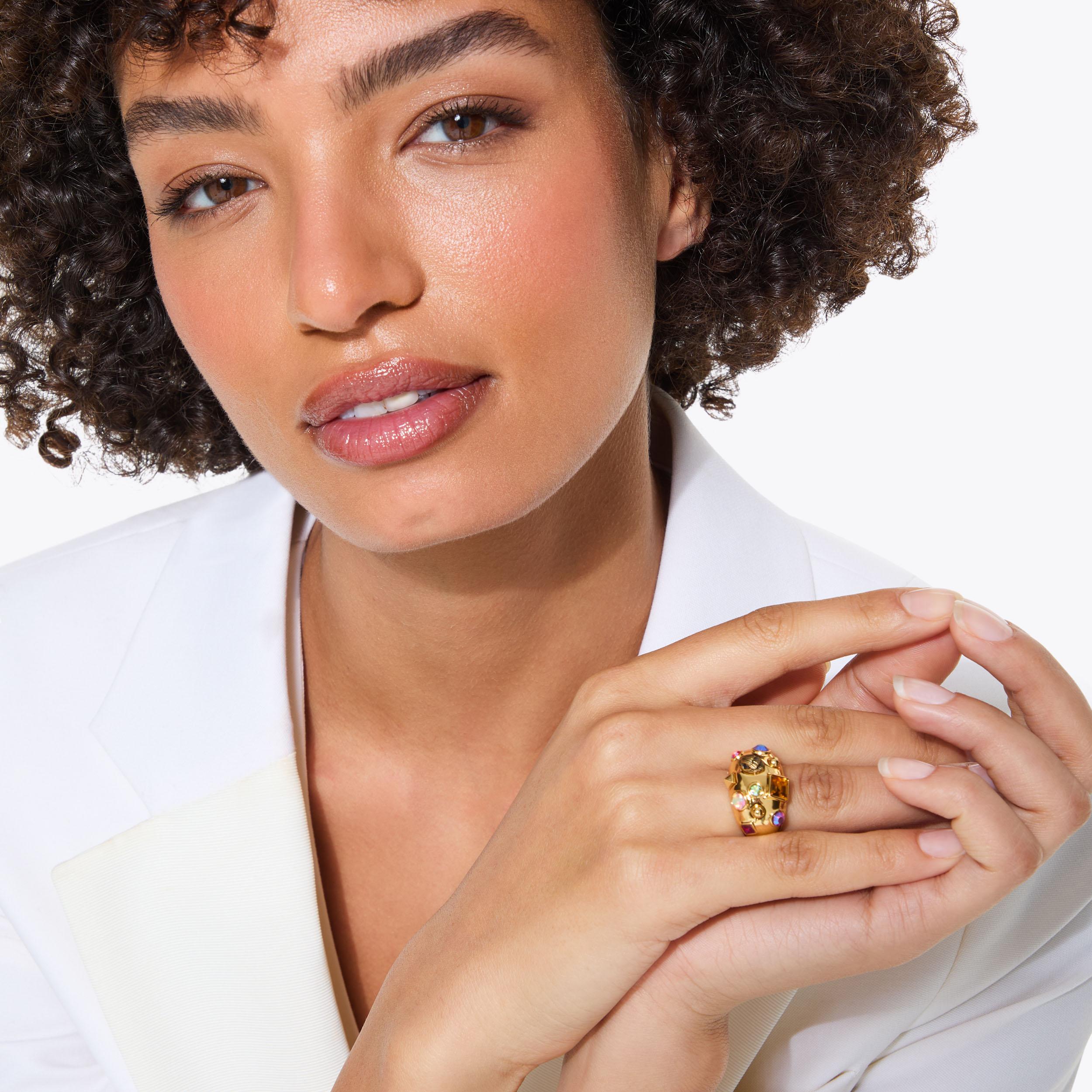 CRYSTAL MIX RING Crystal Mixed Ring by KURT GEIGER LONDON