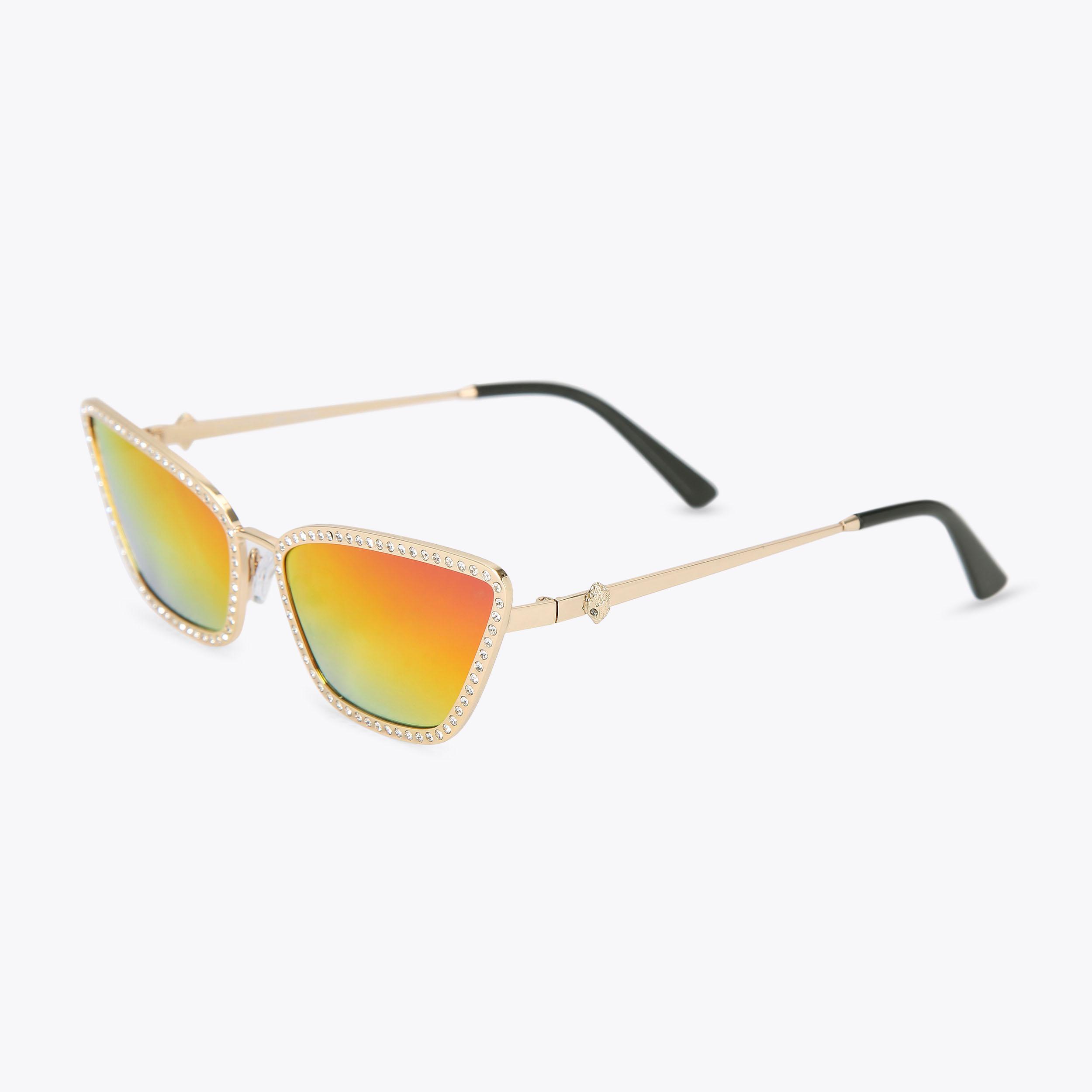 SHOREDITCH SM CAT EYE Cat Eye Gold Sunglasses by KURT GEIGER LONDON
