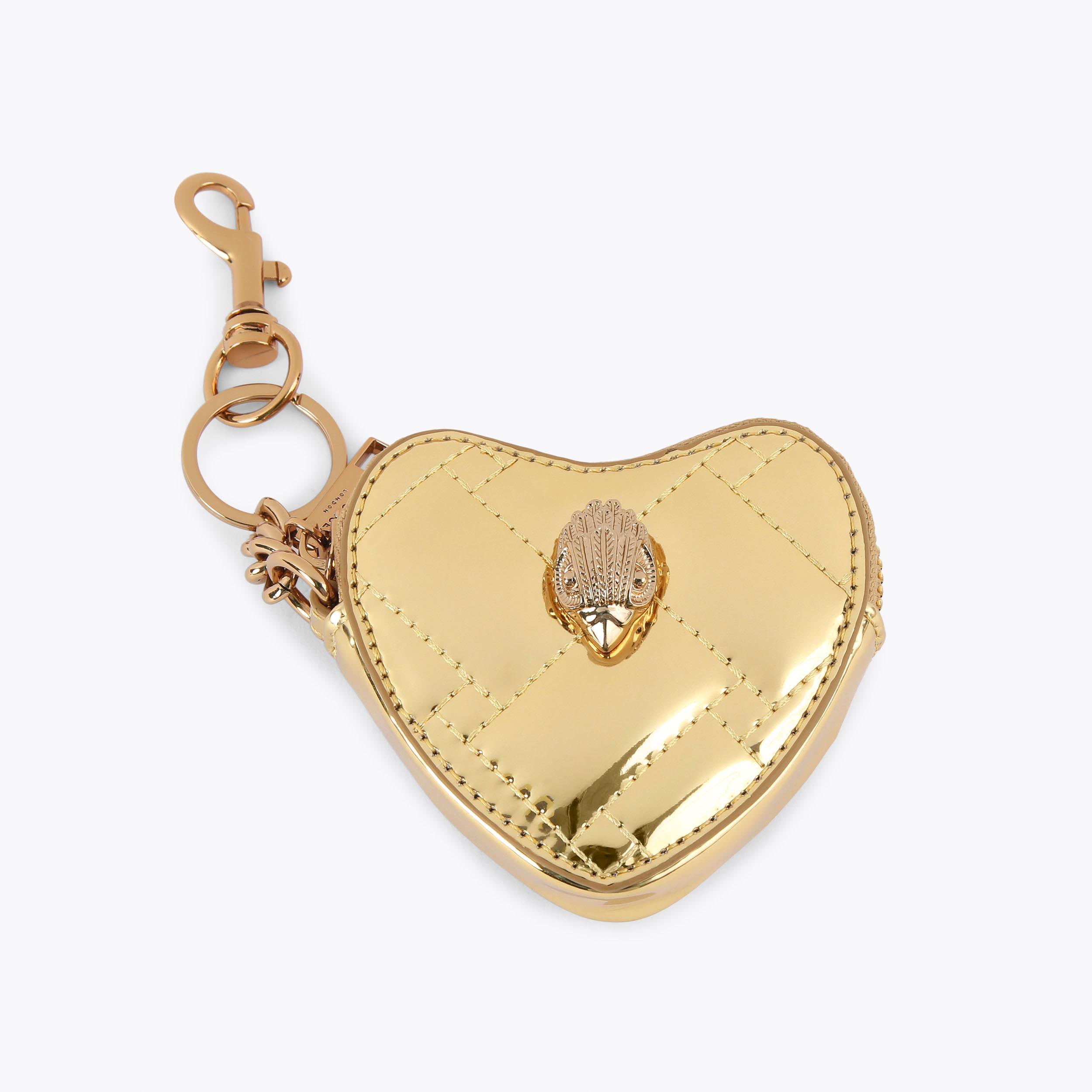 KENSINGTON HEART CHARM Gold Metallic Hart Charm by KURT GEIGER LONDON