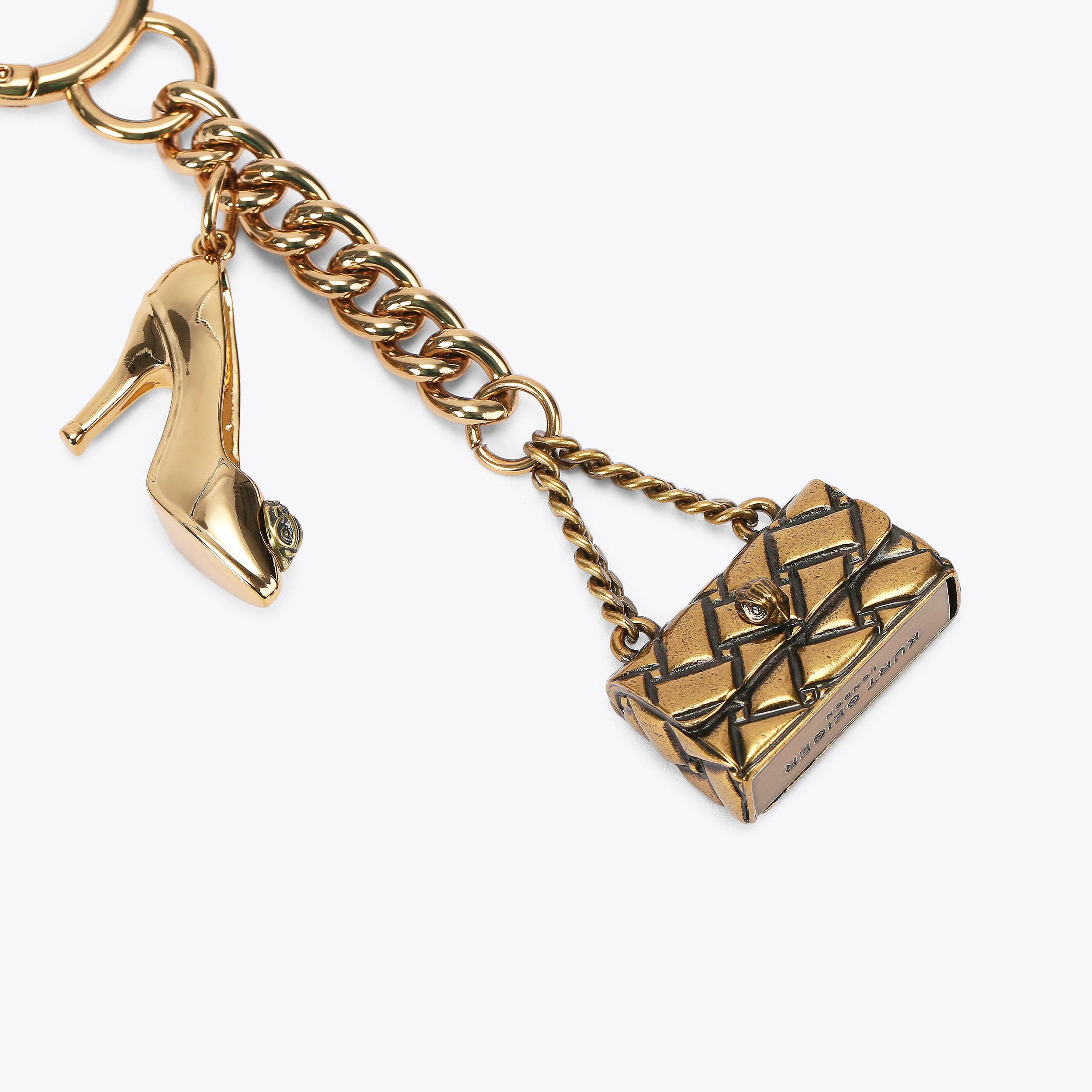 2CHARM KENSINGTON KEYRING Brass Keyring by KURT GEIGER LONDON