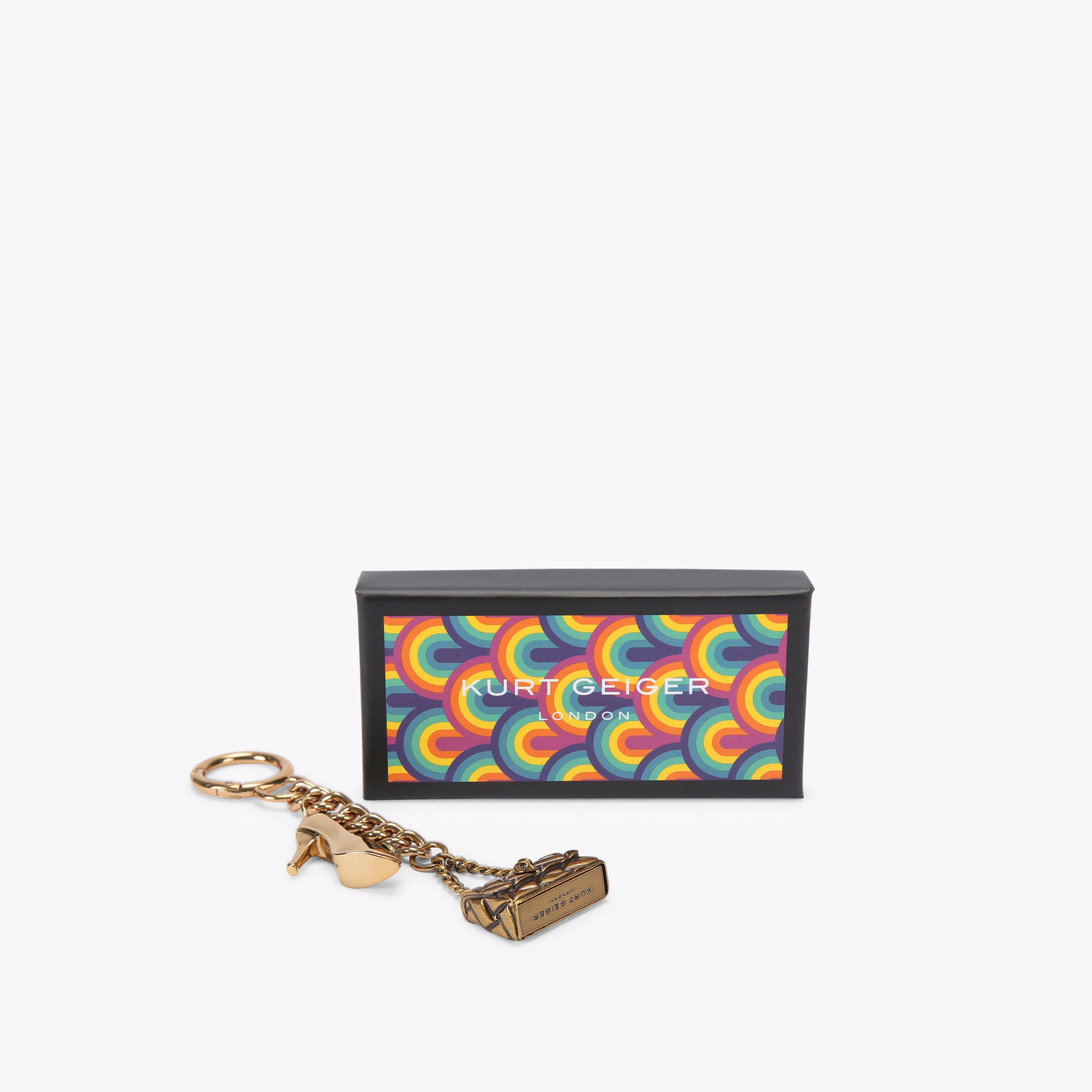 2CHARM KENSINGTON KEYRING Brass Keyring by KURT GEIGER LONDON