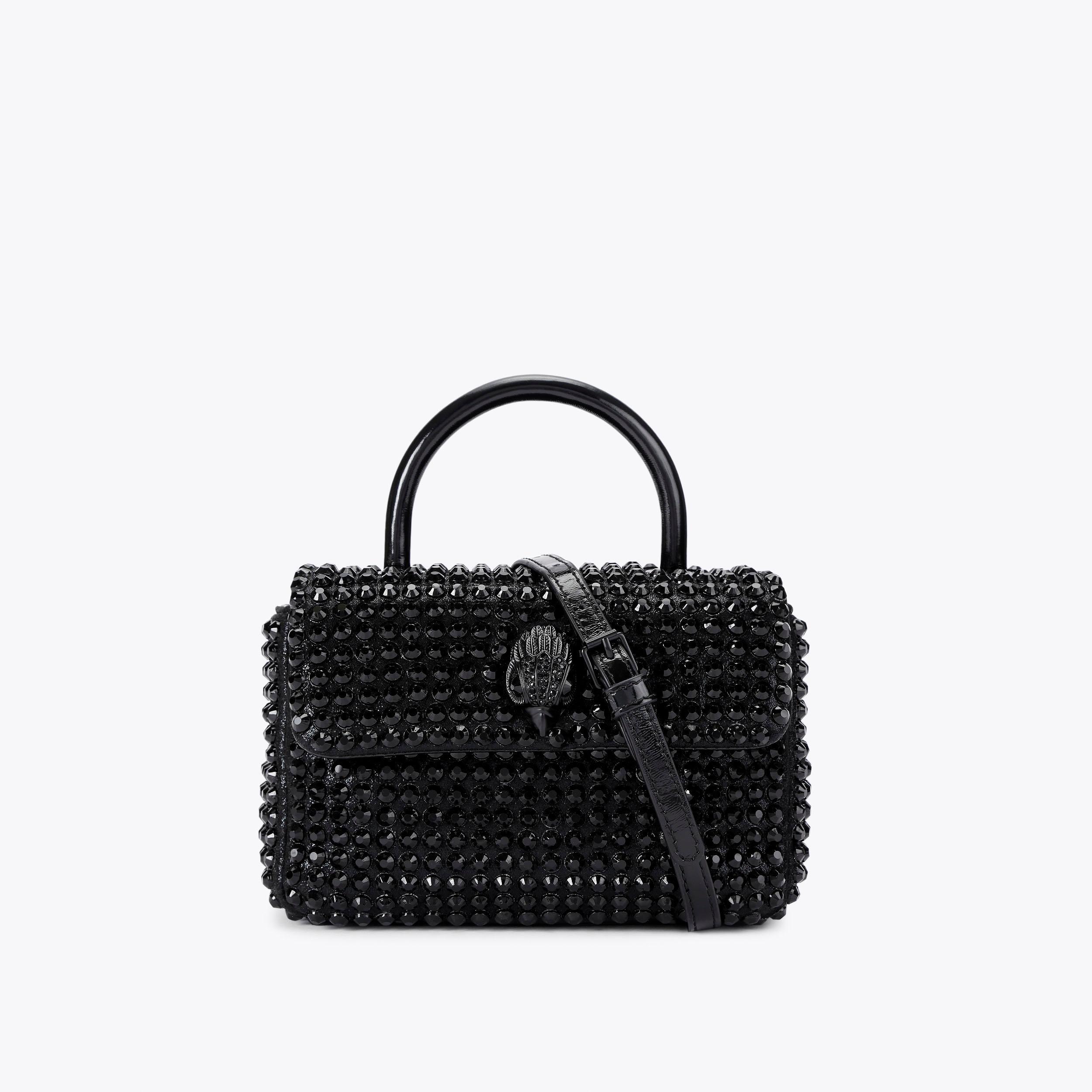 HANDLE MINI KENSINGTON DR Black Crystal Top Handle Bag by KURT GEIGER ...
