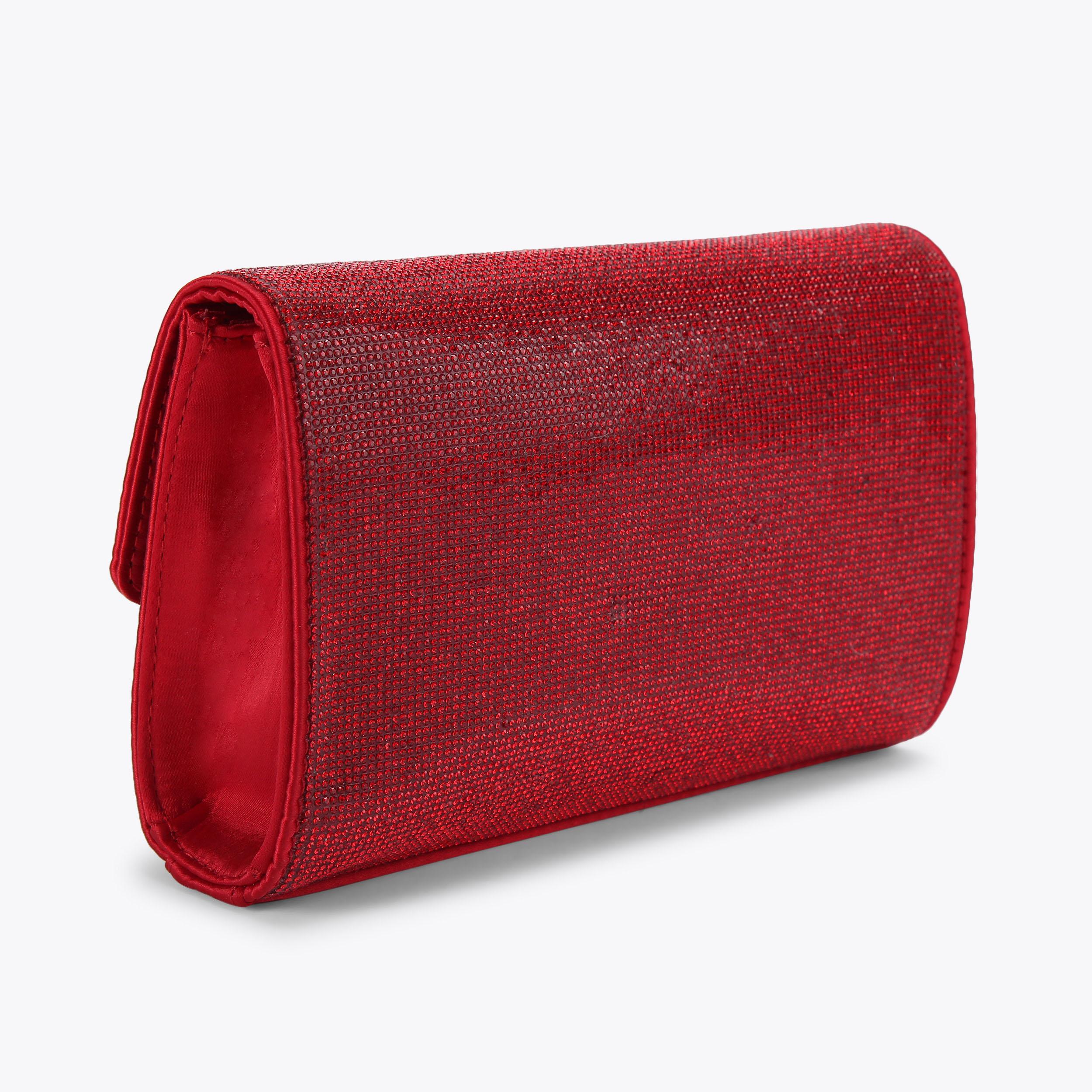 GALA CLUTCH 2 Red Crystal Clutch Bag by CARVELA