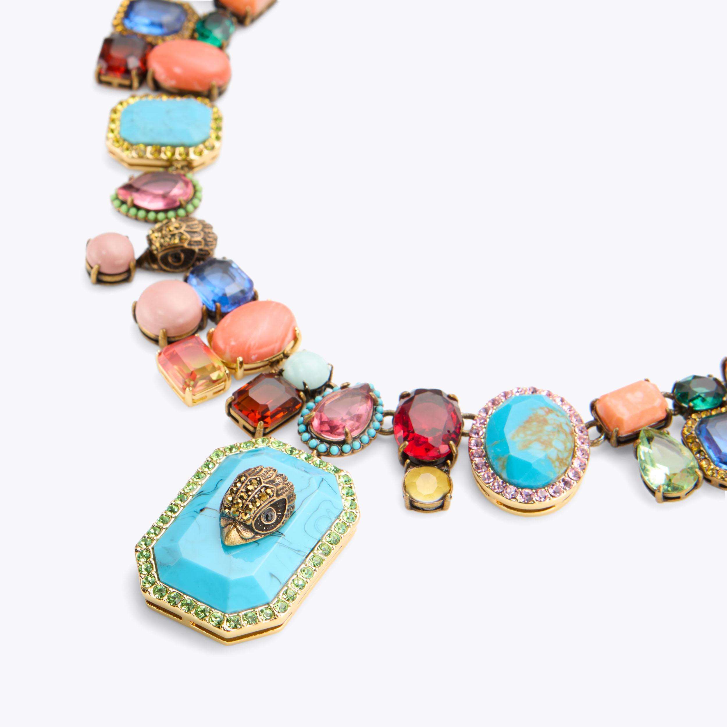 MIXED GEM NECKLACE Resin Crystal Necklace by KURT GEIGER LONDON