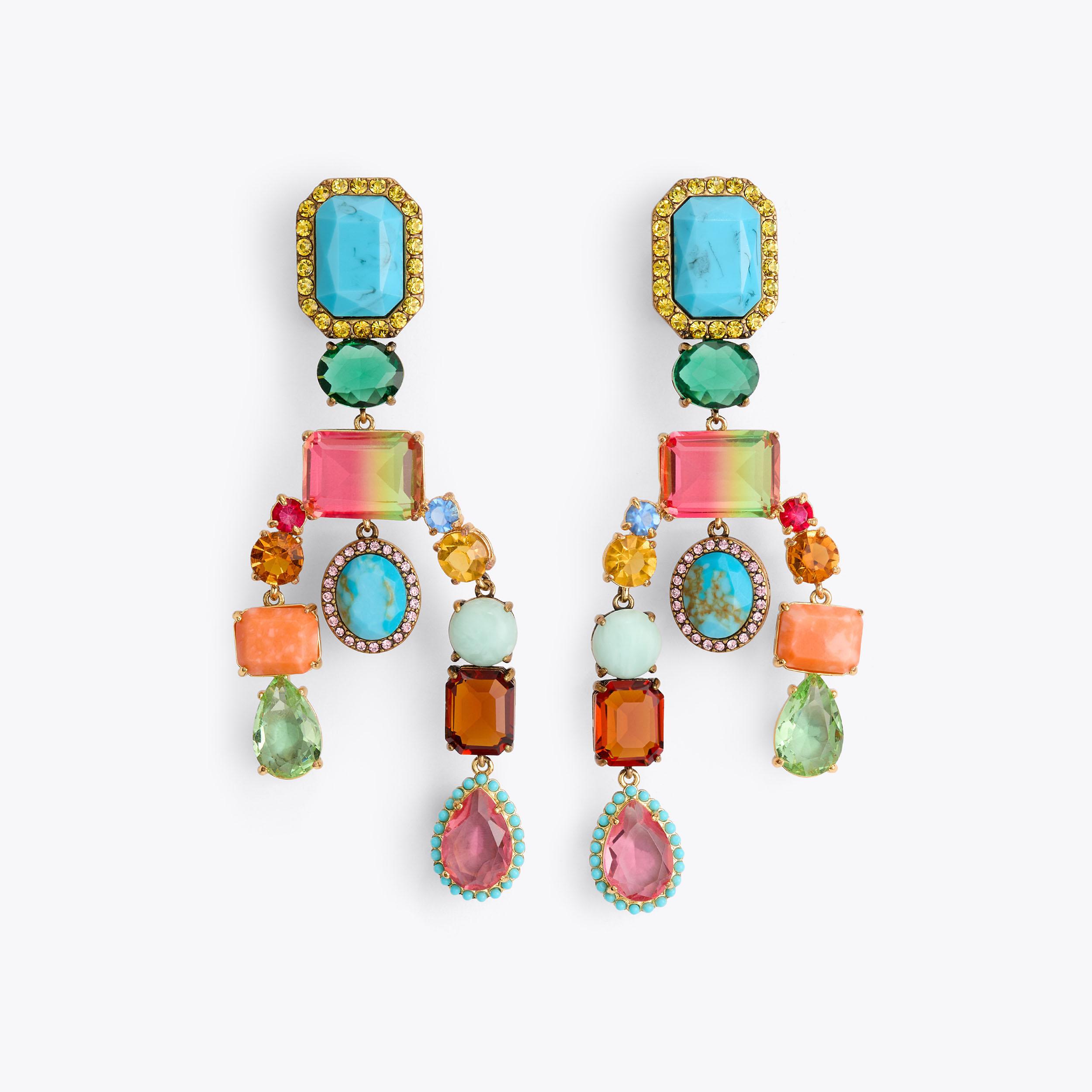 LG MIXED GEM EARRINGS Mixed Gem Earrings by KURT GEIGER LONDON
