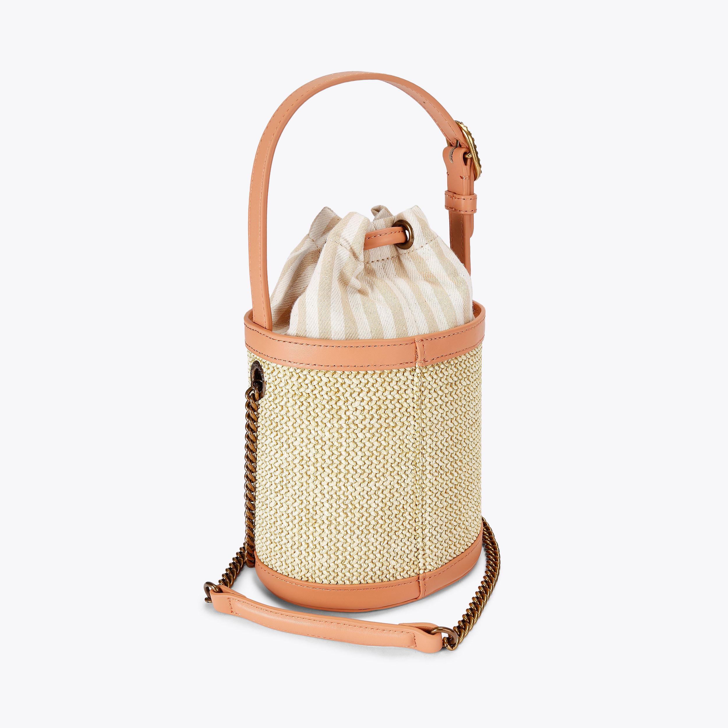 SM CHELSEA ROUND BUCKET Woven Bucket Bag by KURT GEIGER LONDON