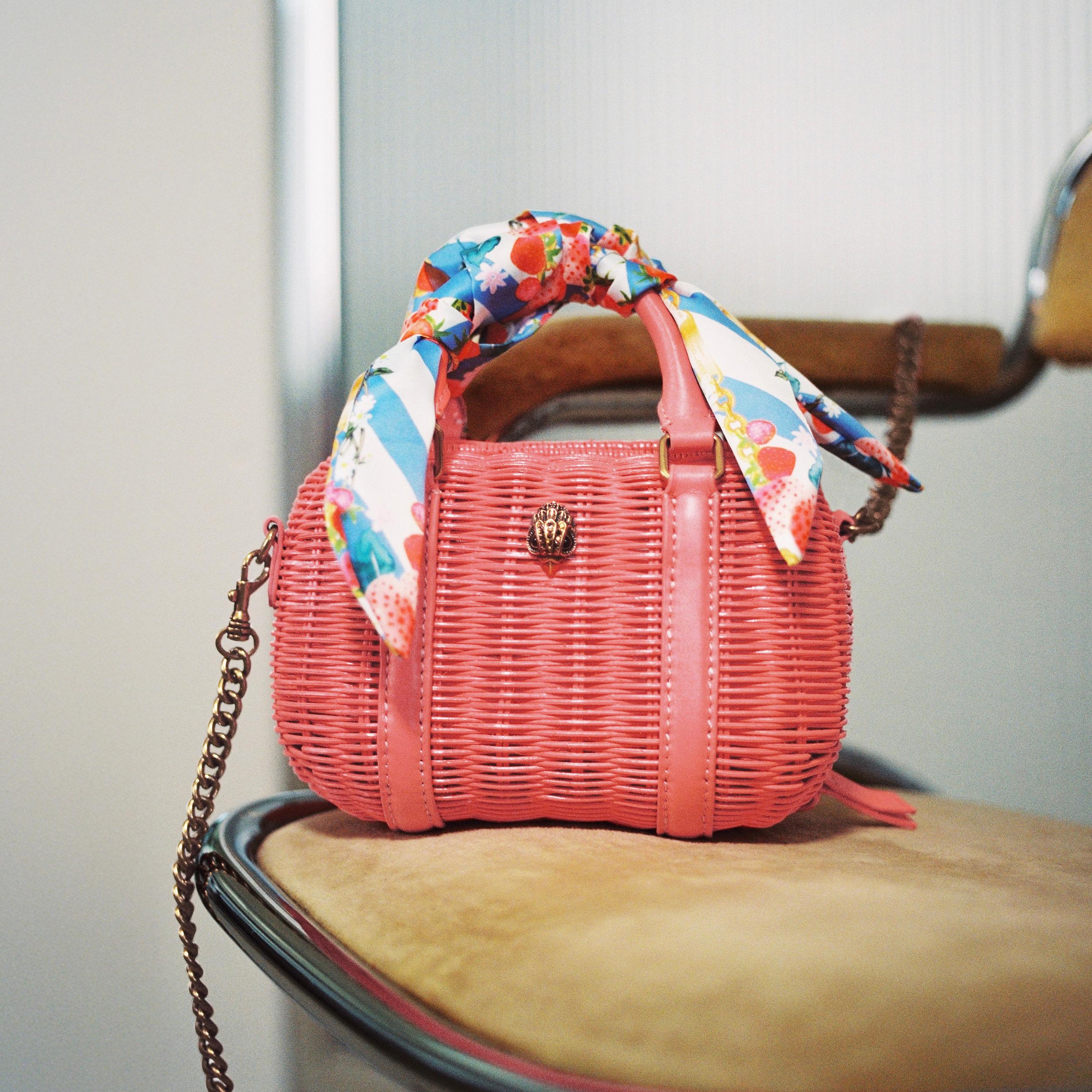 KENSINGTON BASKET BOSTON Sugar Coral Basket Bag by KURT GEIGER LONDON