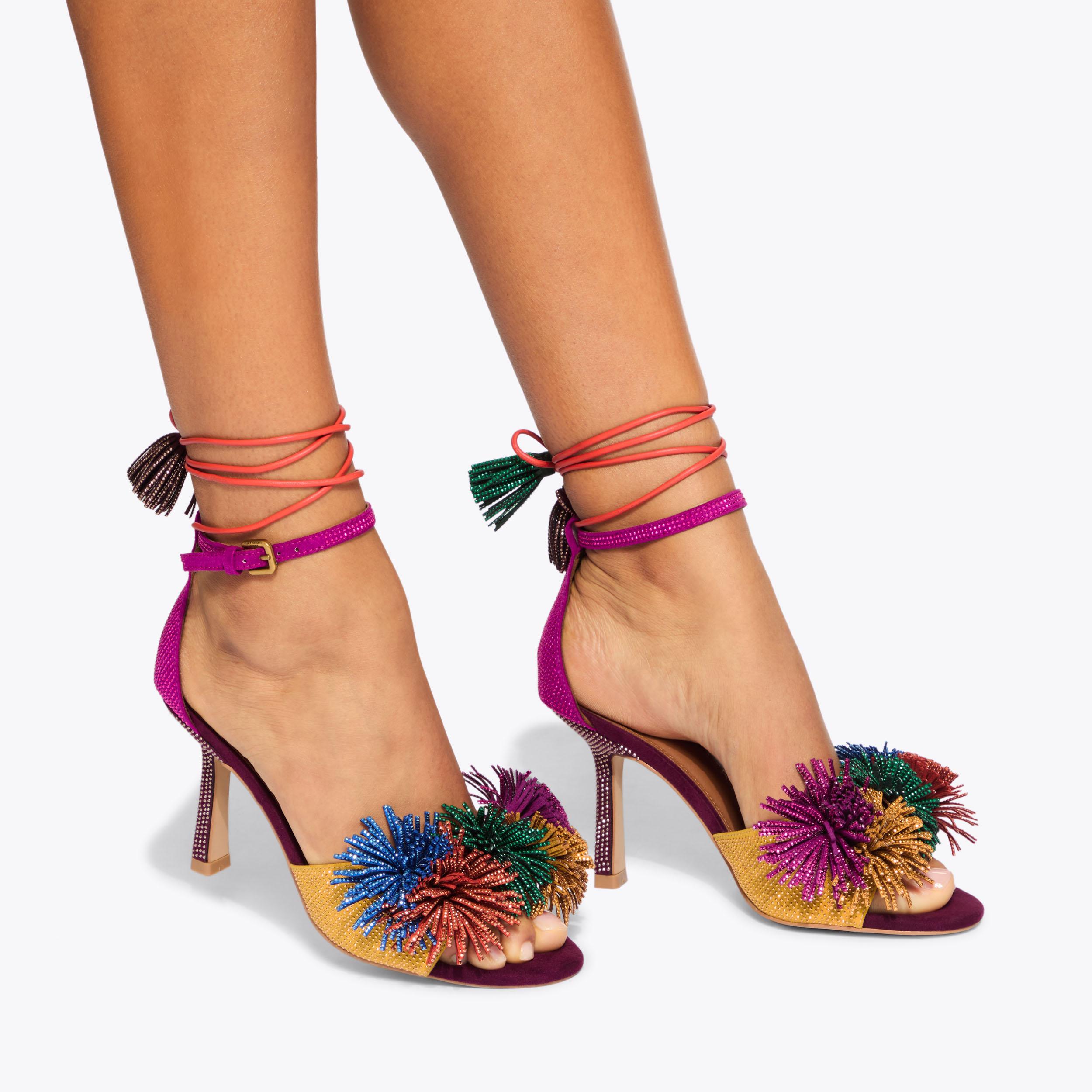 POM POM ANKLE TIE SANDAL POM POM ANKLE TIE SANDAL by KURT GEIGER LONDON