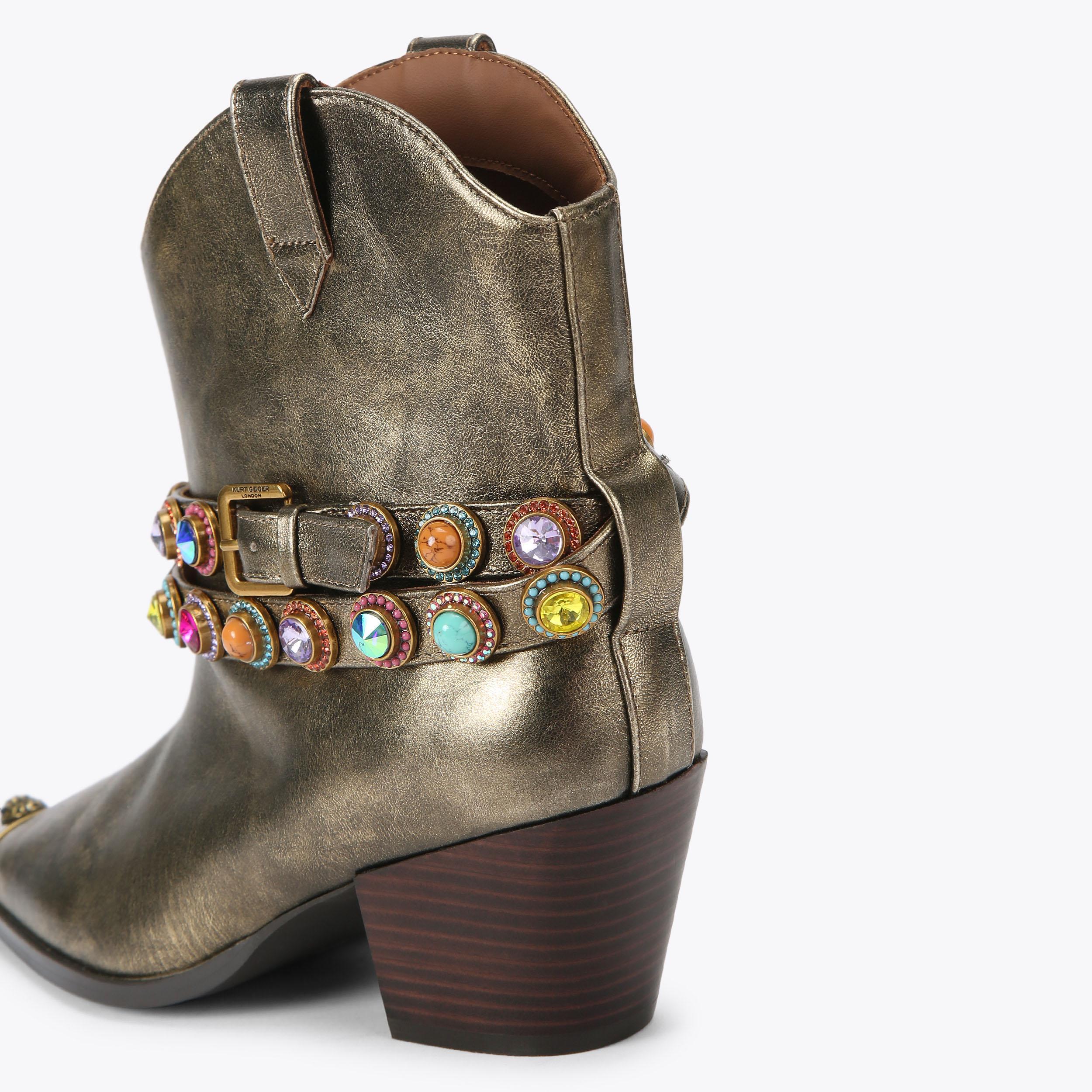 REGENT BOOTIE Bronze Leather Ankle Boot by KURT GEIGER LONDON