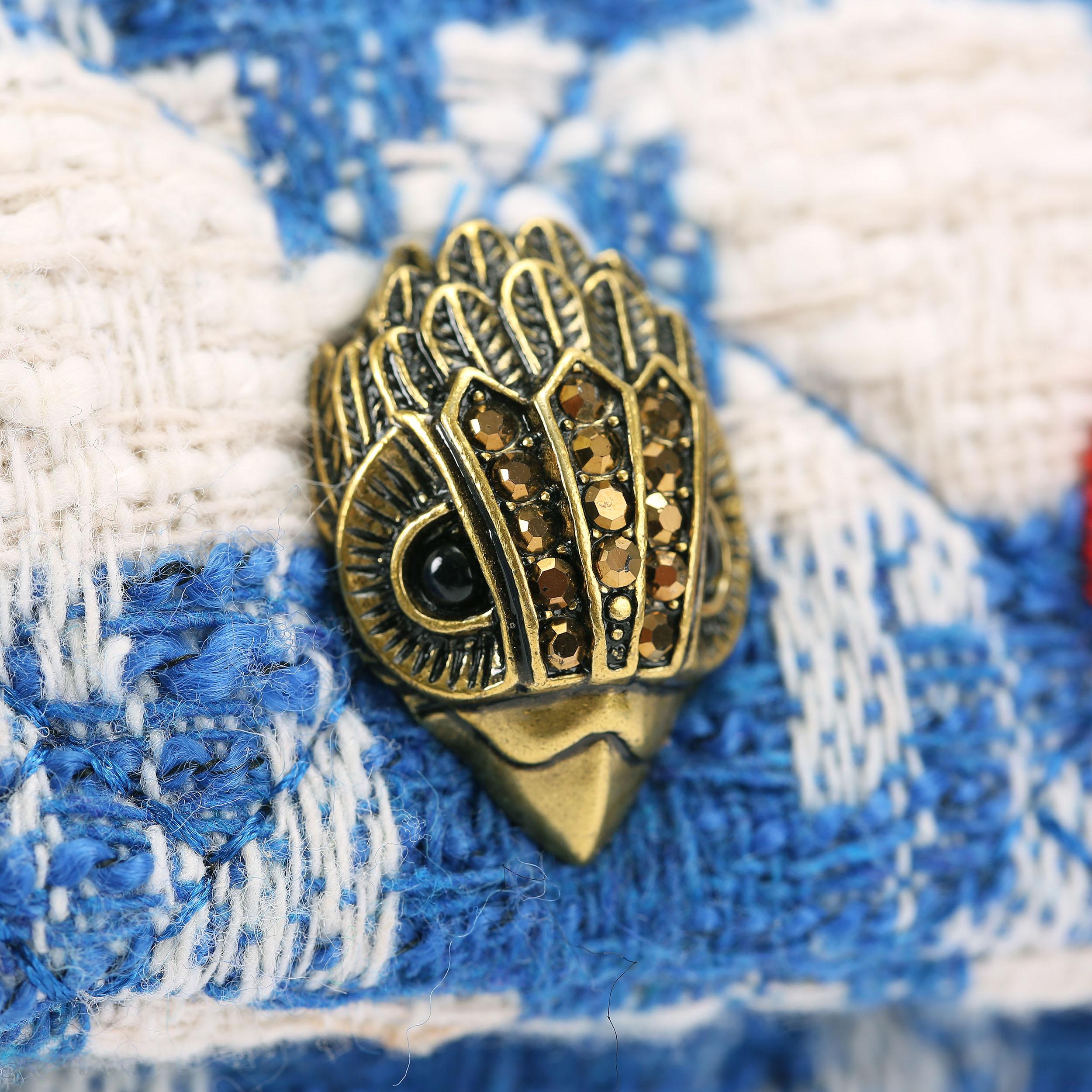 HANDLE MICRO KENSINGTON Blue Strawberry Tweed Micro Bag by KURT GEIGER ...