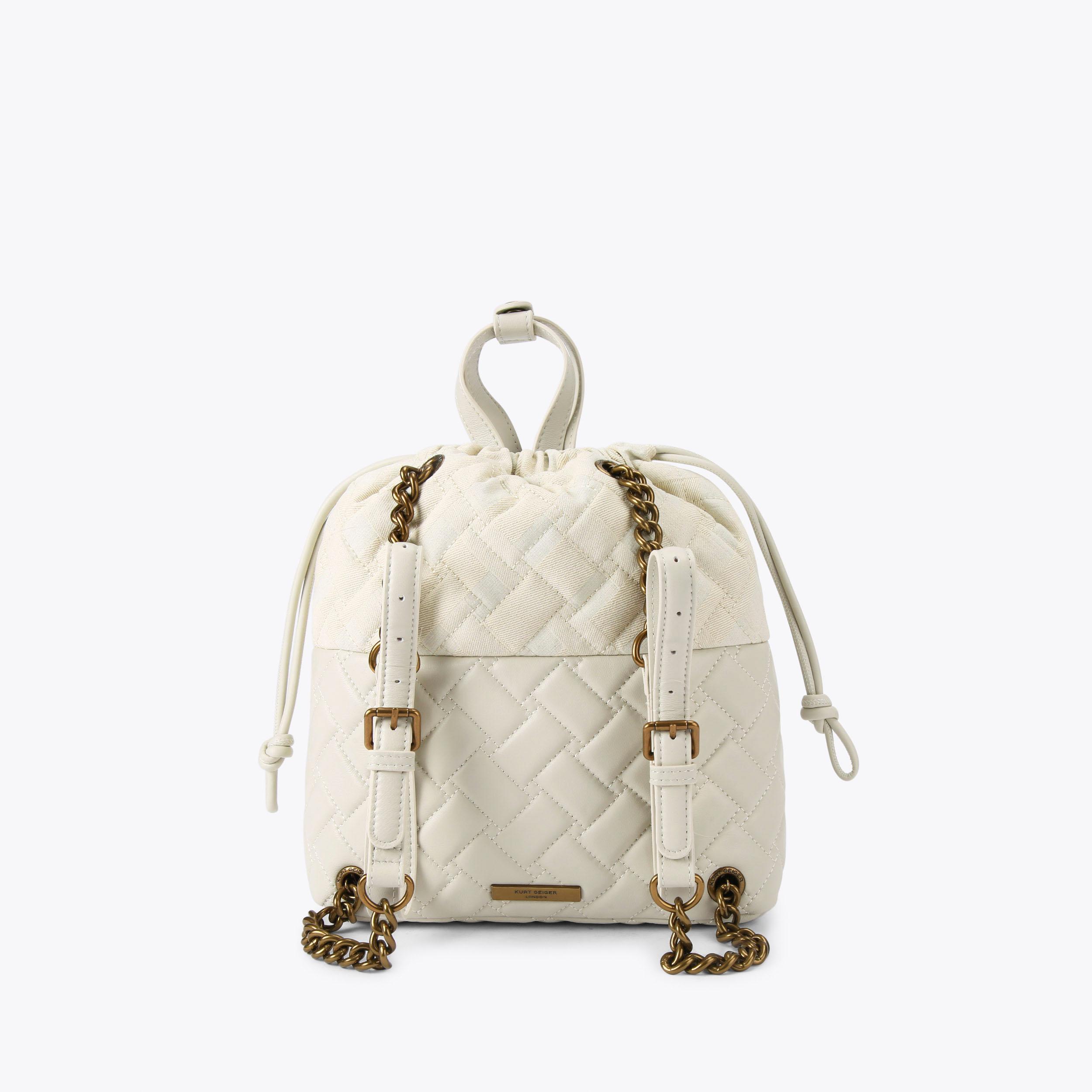 KENSINGTON STRING BACKP Bone Denim Leather String Backpack by KURT ...