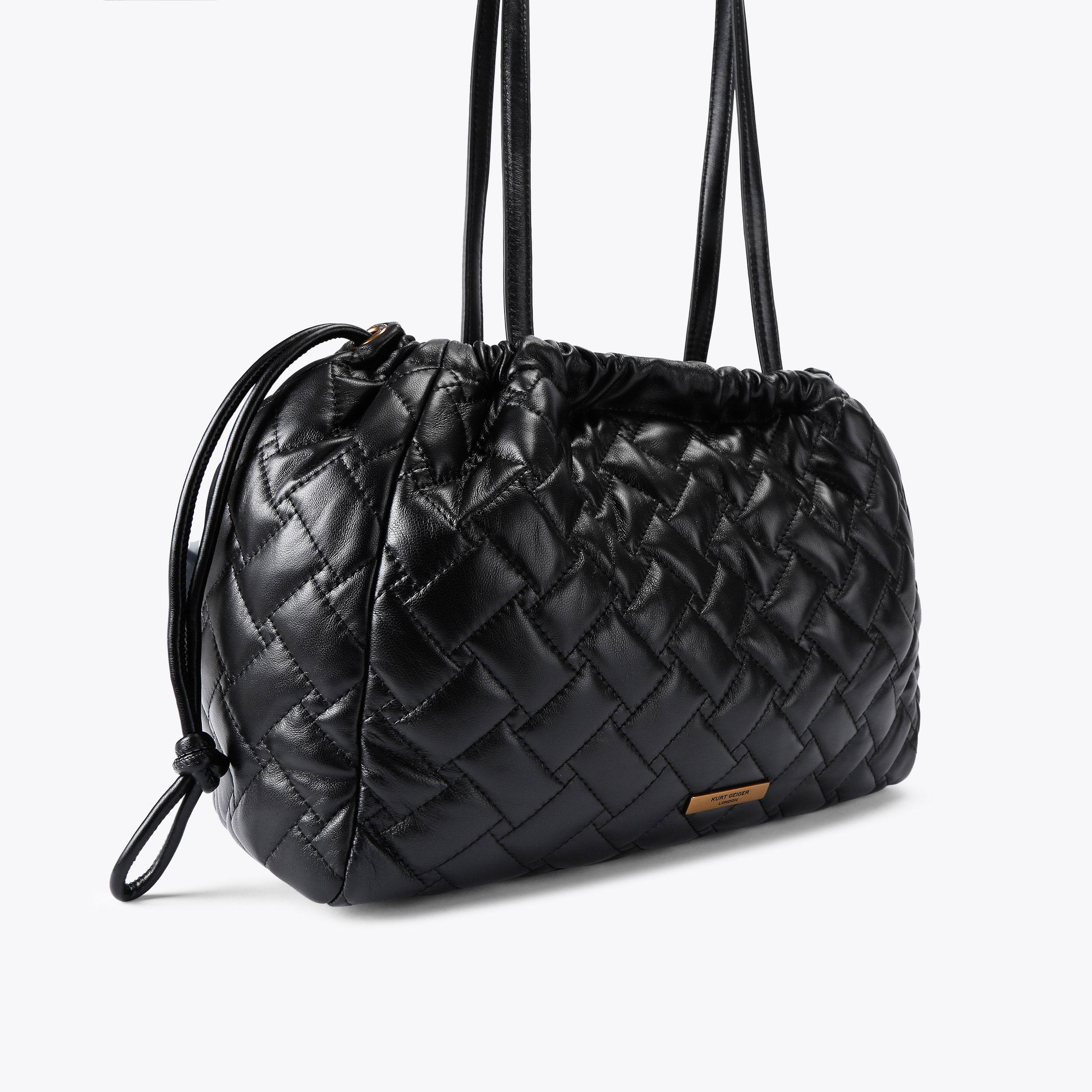 KENSINGTON STRING TOTE Black Toggle Tie Tote Bag by KURT GEIGER LONDON