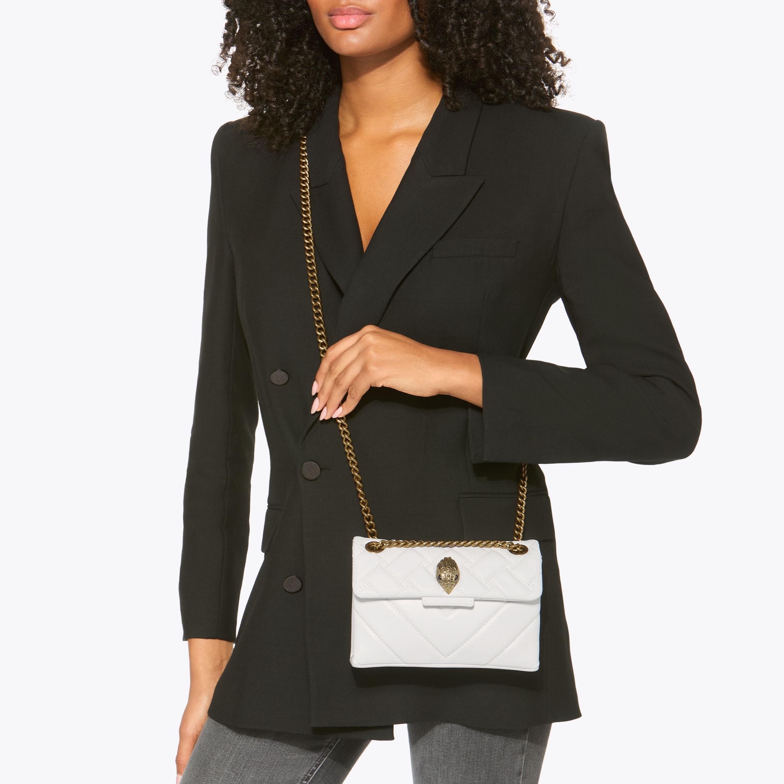 LEATHER MINI KENSINGTON White Leather Mini Bag by KURT GEIGER LONDON