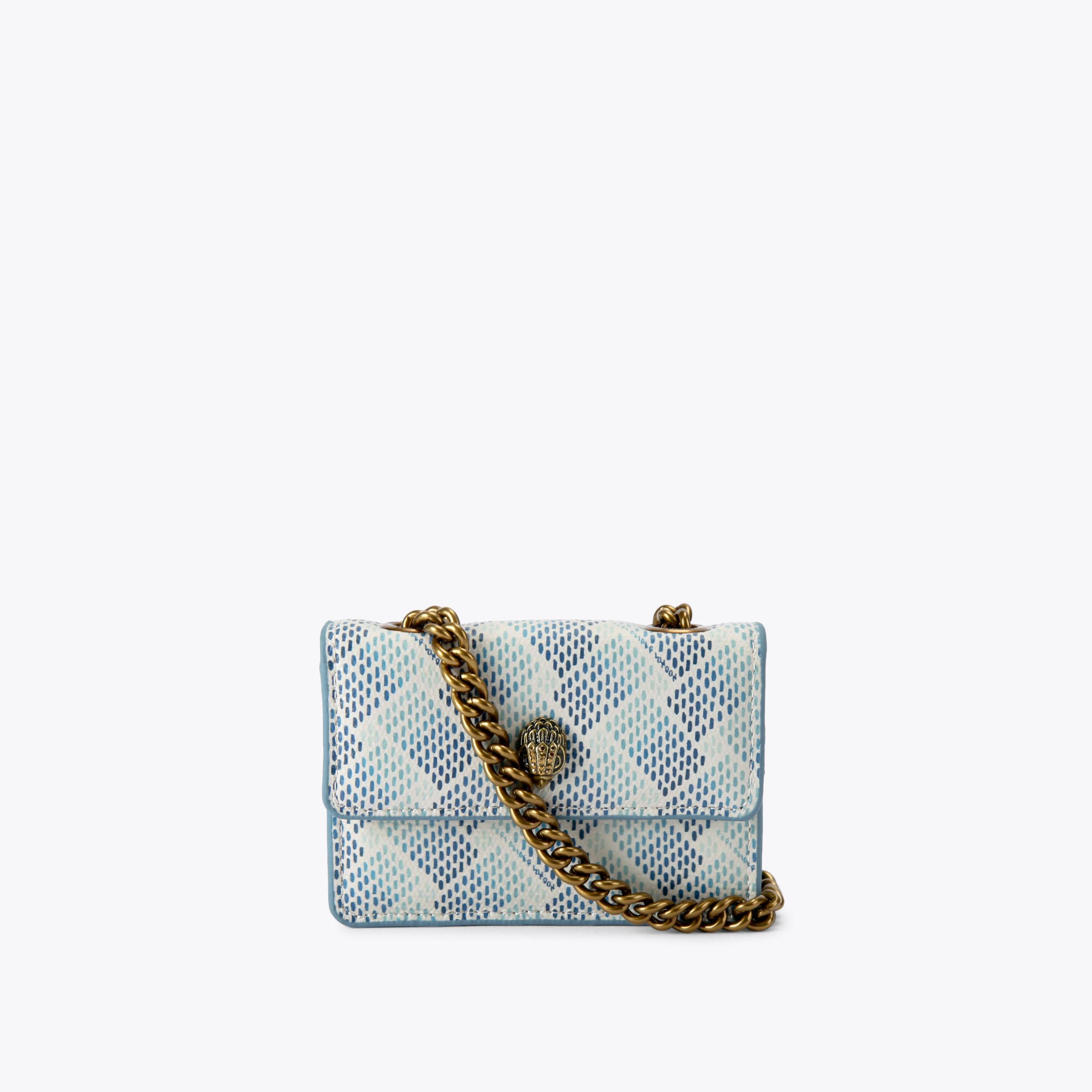 MICRO CAMDEN Blue Canvas Mini Bag by KURT GEIGER LONDON