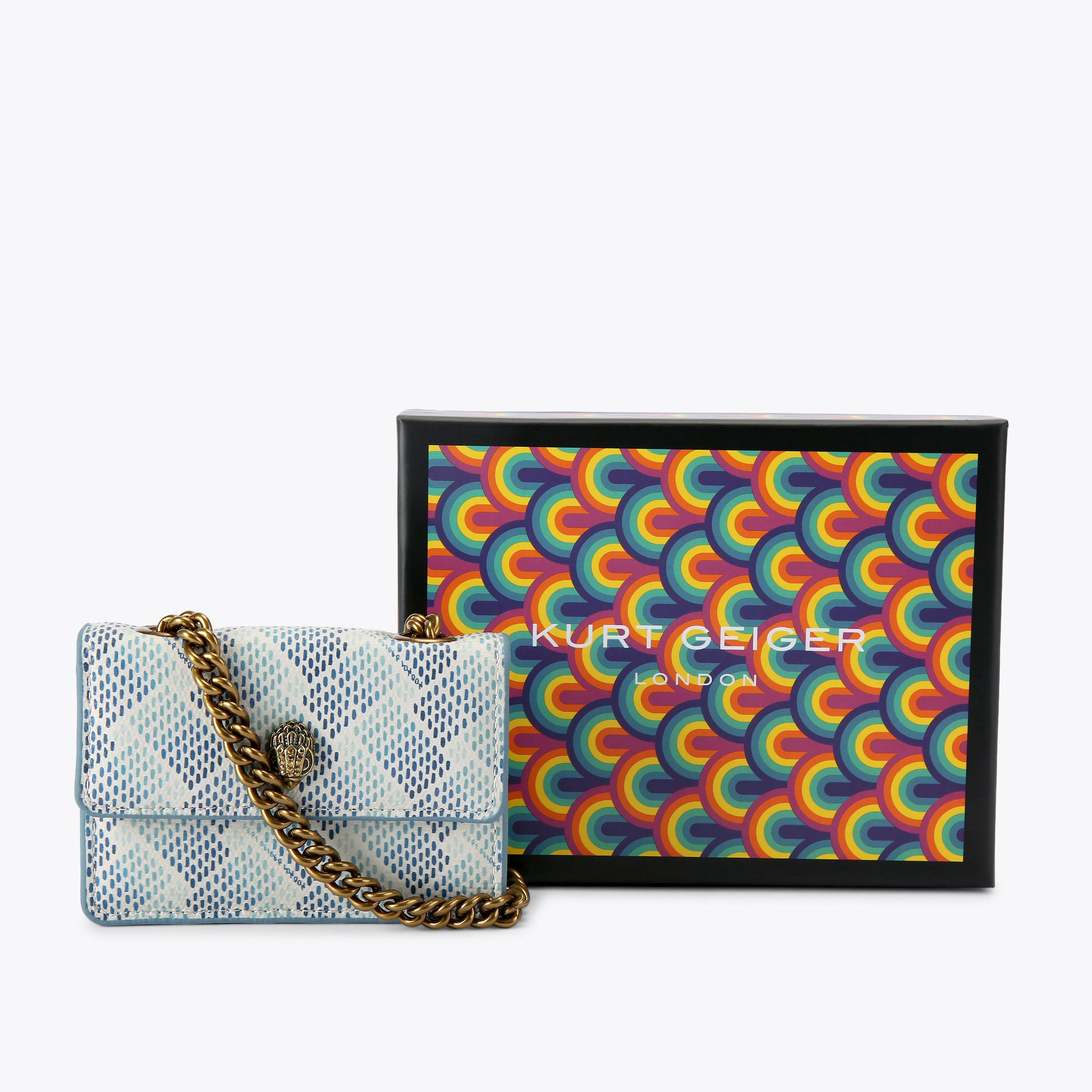 MICRO CAMDEN Blue Canvas Mini Bag by KURT GEIGER LONDON