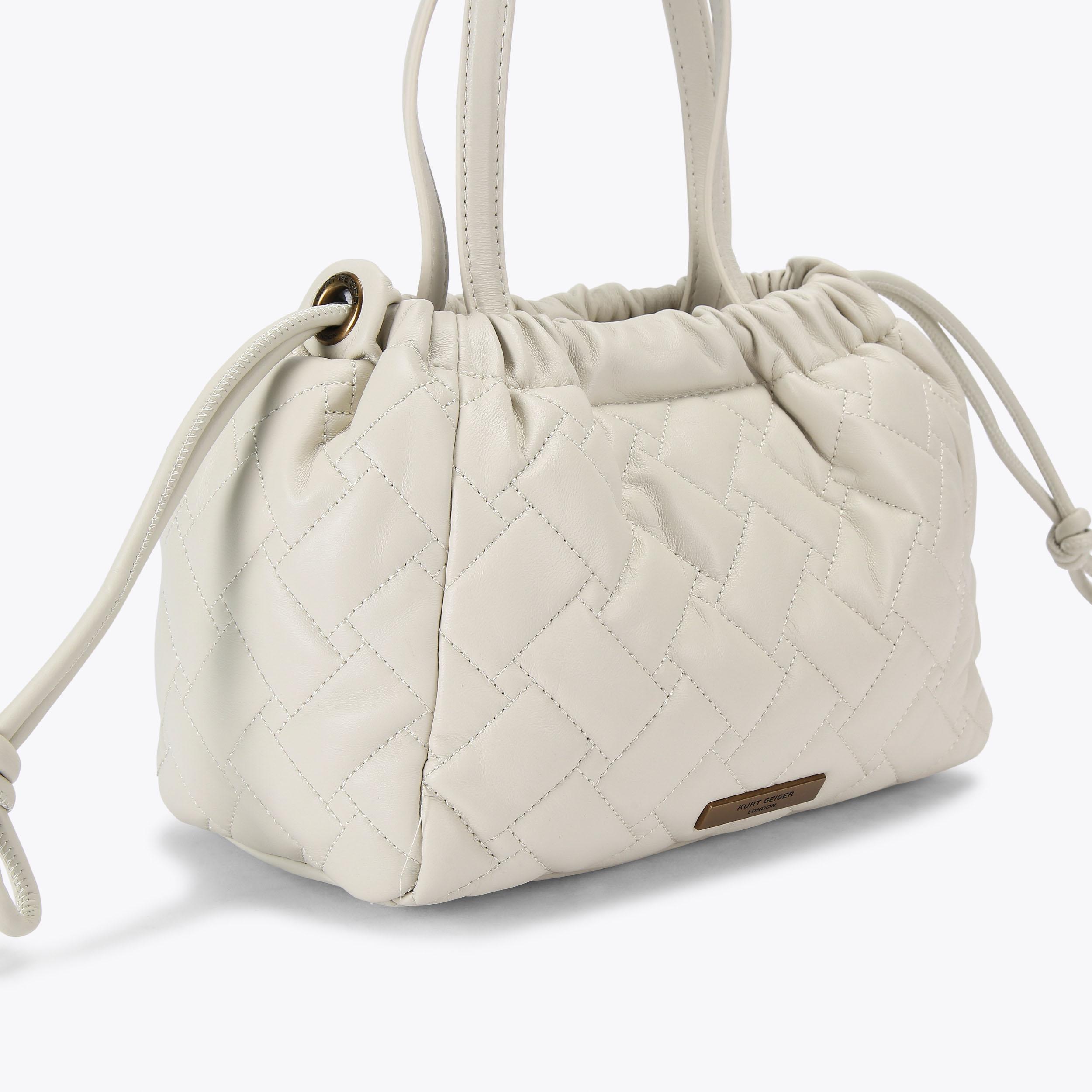 SM KENSINGTON STRING TOTE Bone Leather String Tote Bag by KURT GEIGER ...