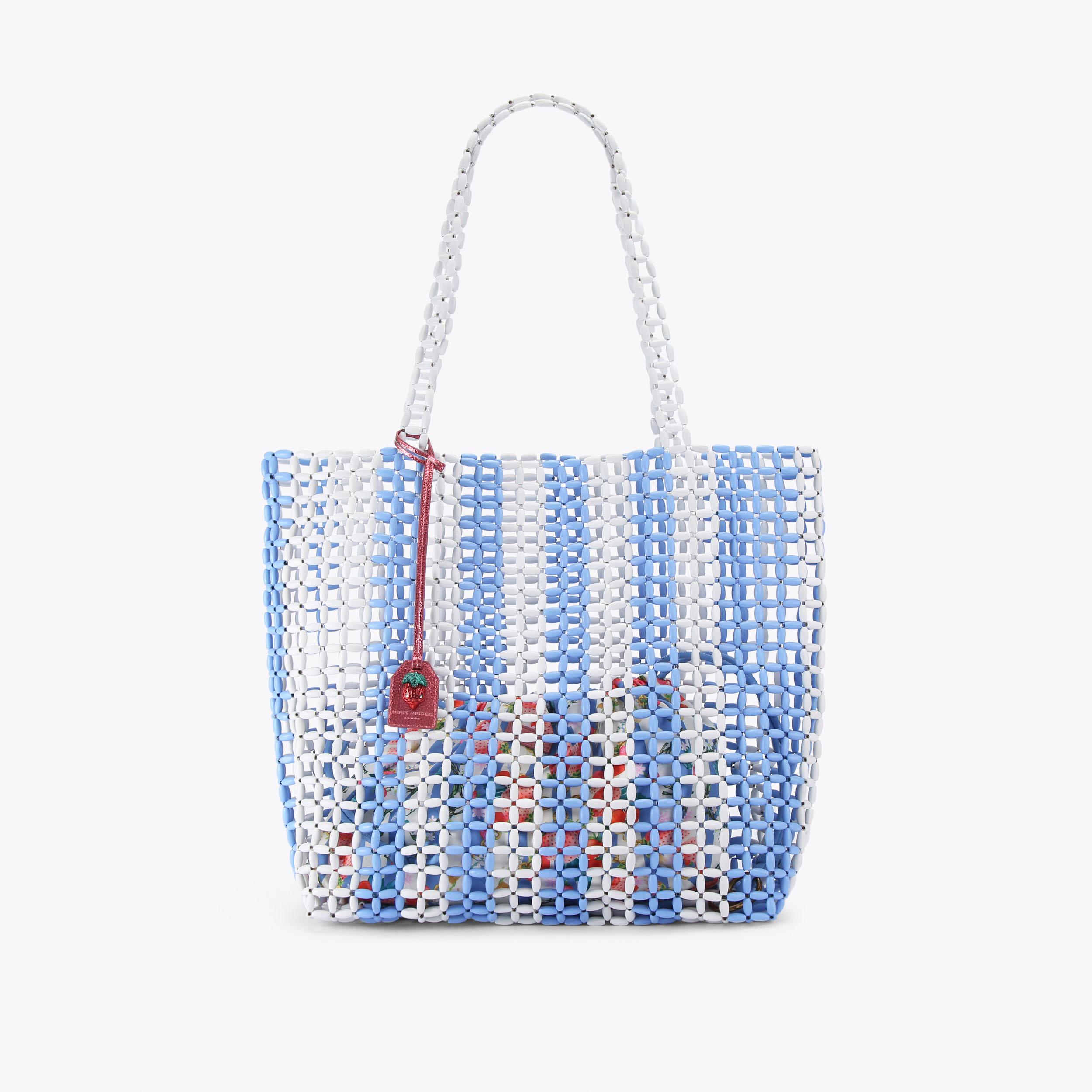 BEADED KENSINGTON SHOPPER Blue Stripe Beaded Shopper Bag by KURT GEIGER ...