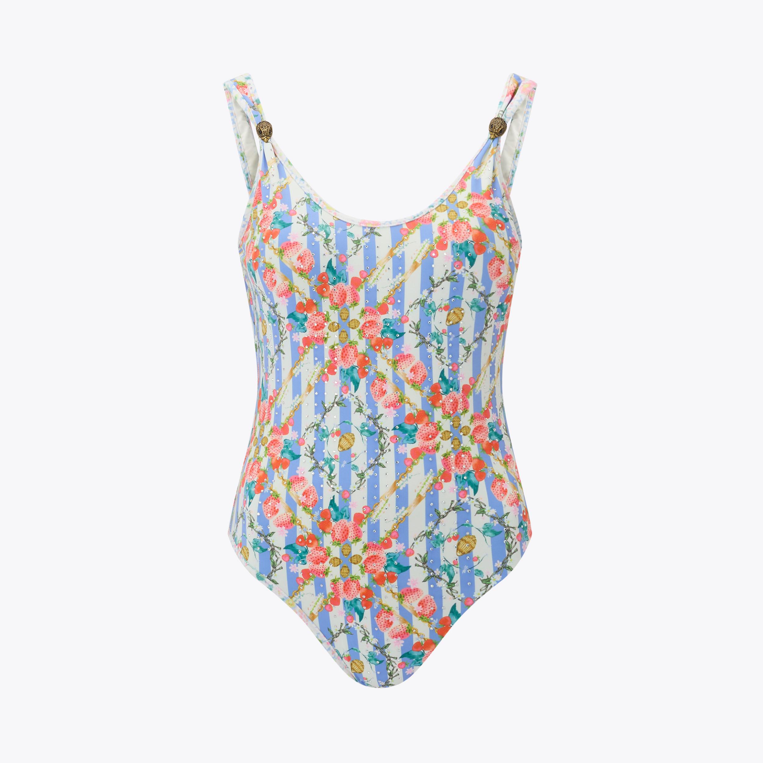 KENSINGTON DOUBLE STRAP Blue and Red Kensington Swimsuit by KURT GEIGER ...