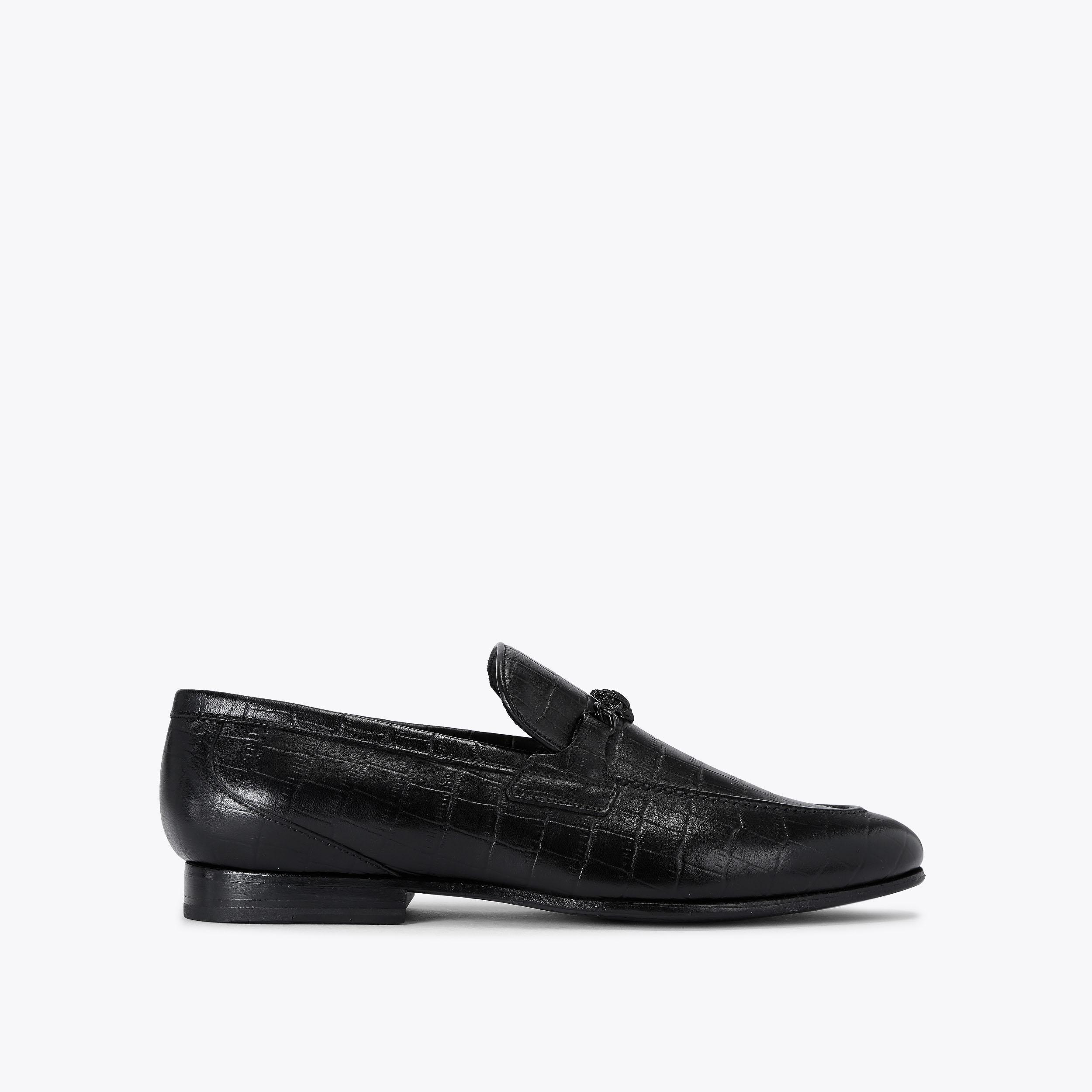 ALTON CROC Croc Embossed Leather Loafer by KURT GEIGER LONDON