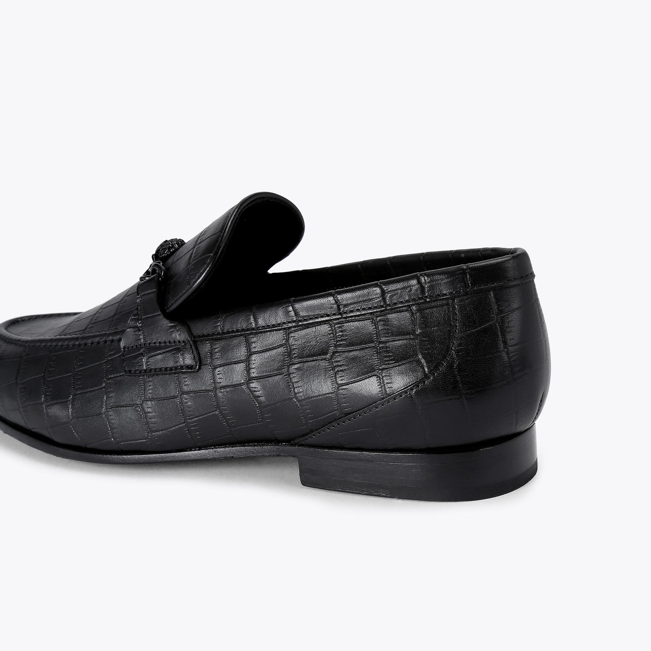 ALTON CROC Croc Embossed Leather Loafer by KURT GEIGER LONDON