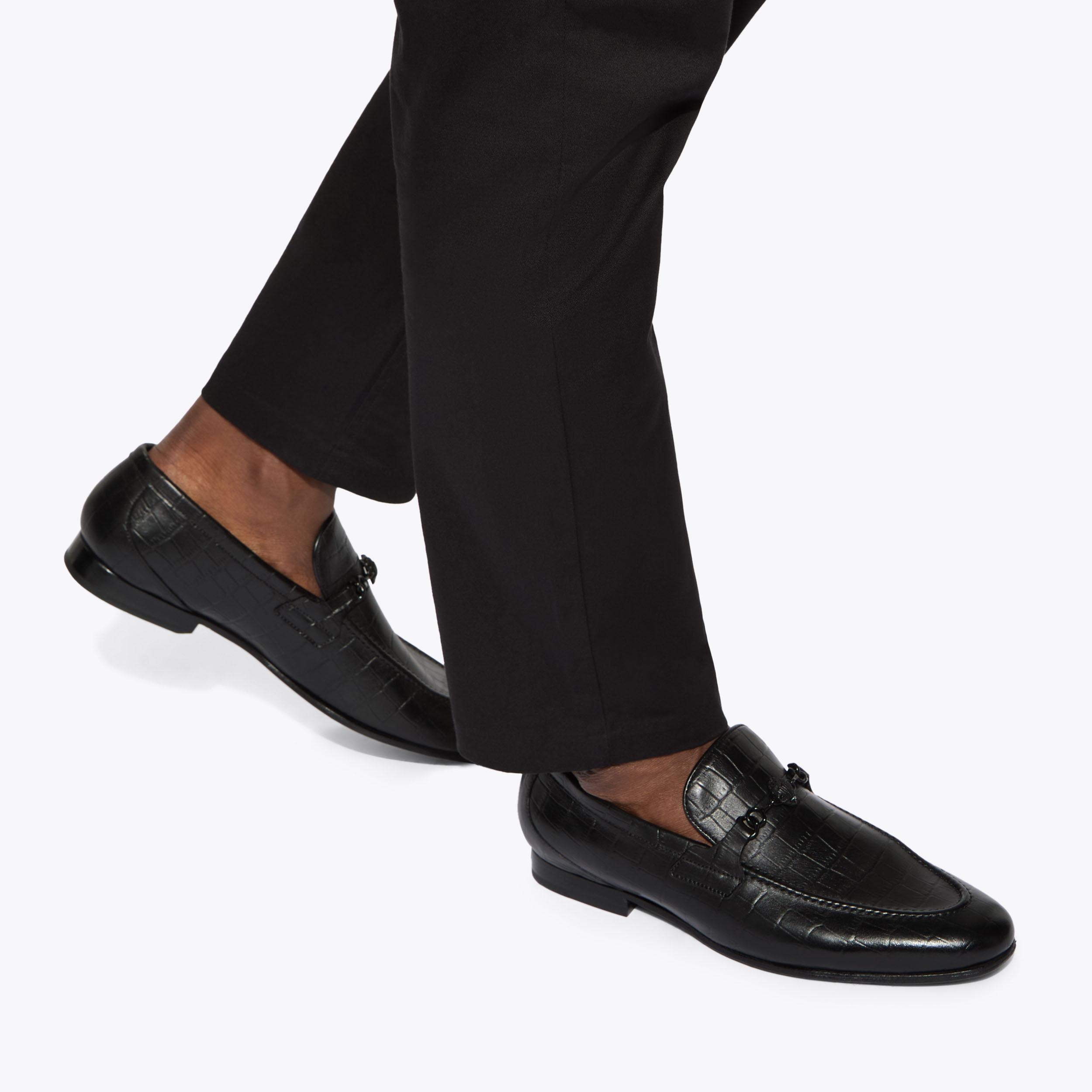 ALTON CROC Croc Embossed Leather Loafer by KURT GEIGER LONDON