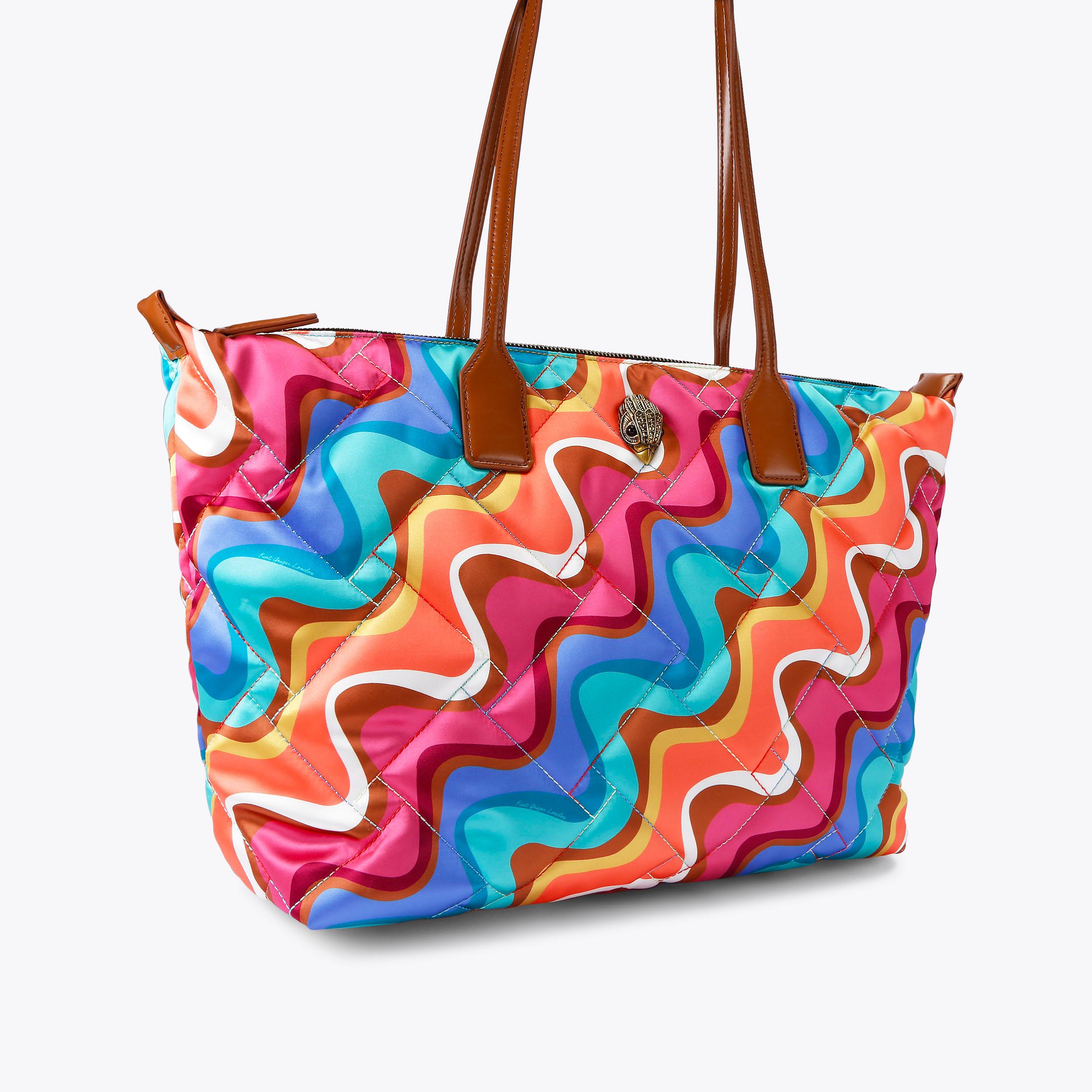 RECYCLED SHOPPER Rainbow Swirl Shopper Bag by KURT GEIGER LONDON