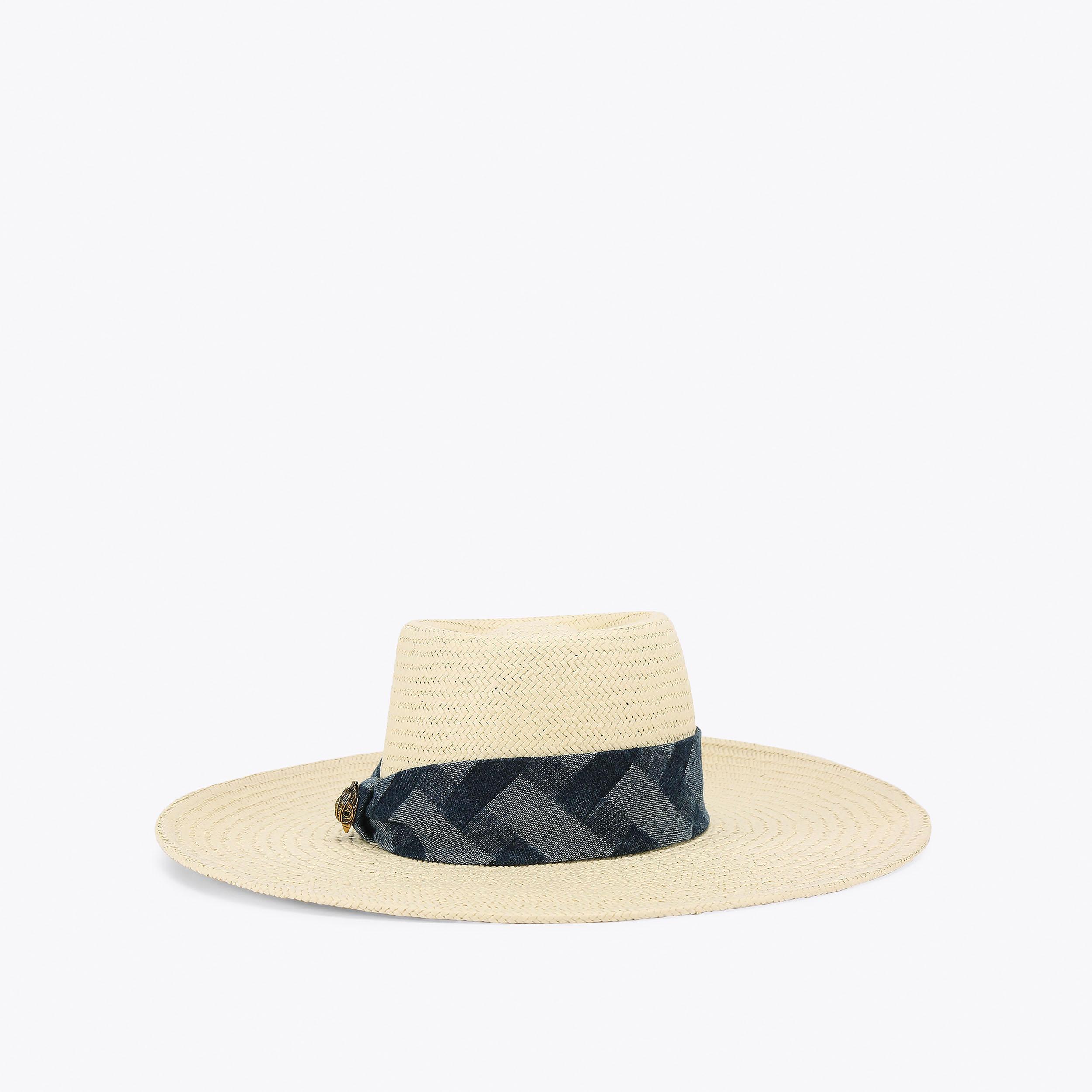 KENSINGTON WIDE BRIM HAT Wide Brim Raffia Hat by KURT GEIGER LONDON