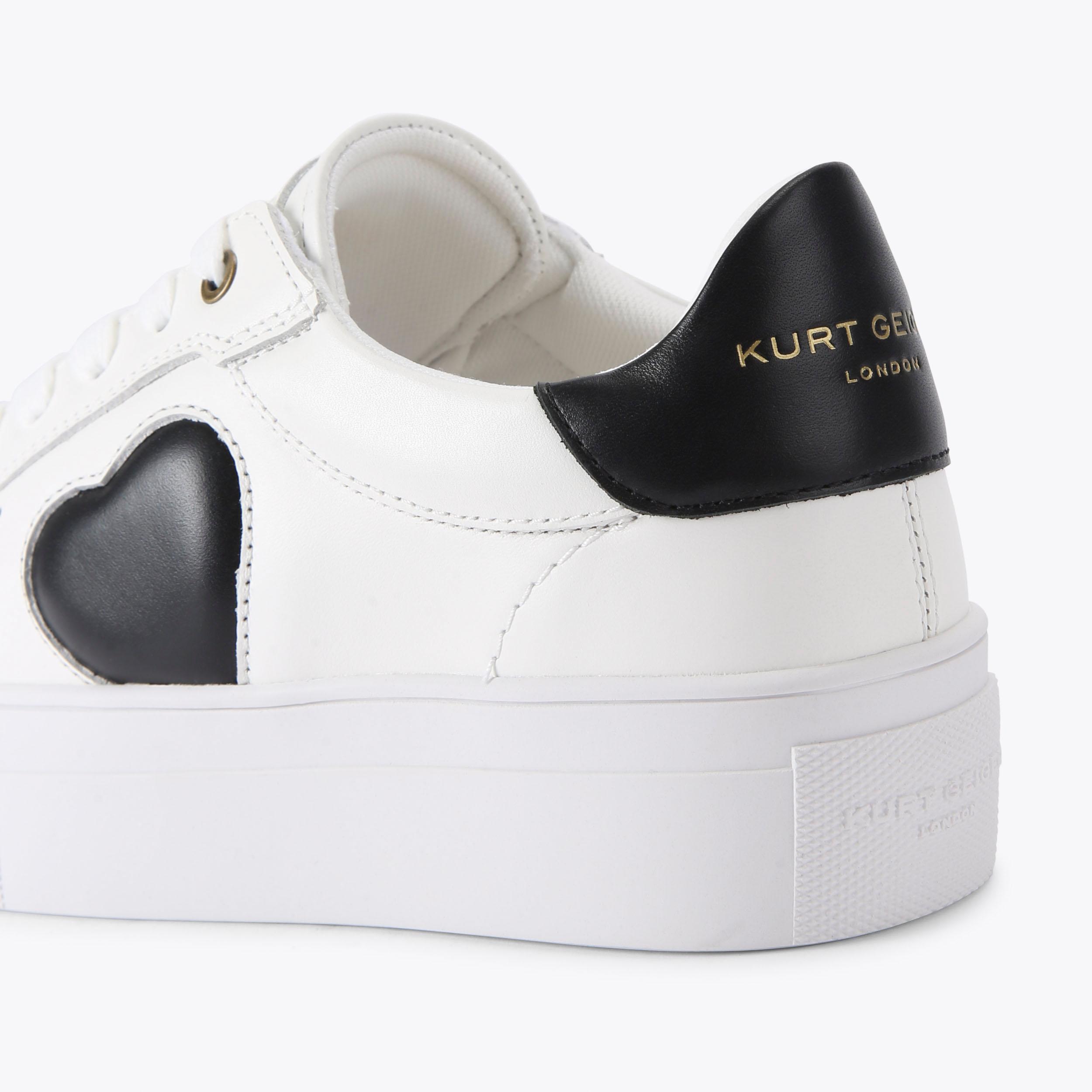 LANA HEART Black Heart Sneaker by KURT GEIGER LONDON