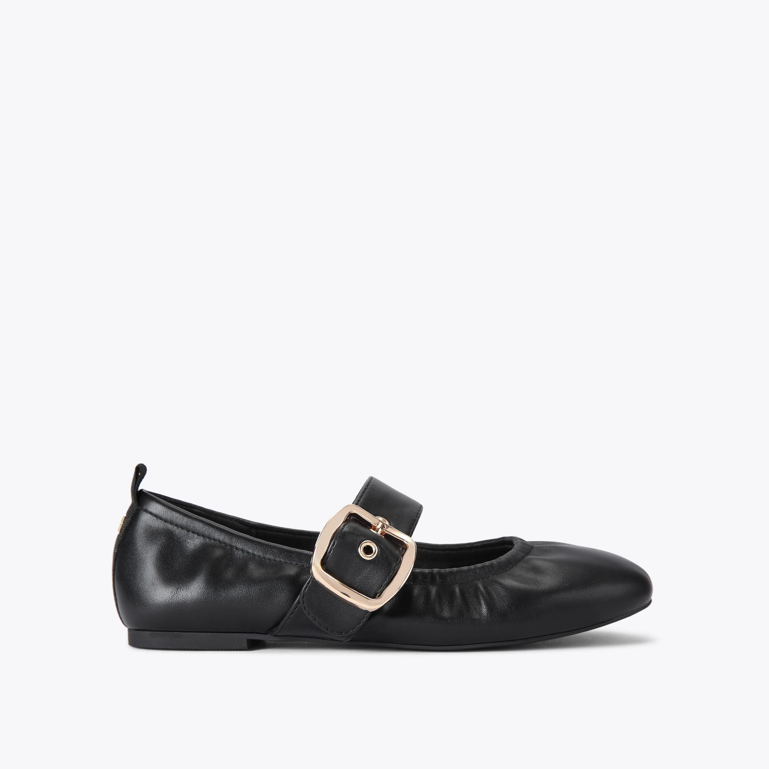 NOA Black Flat Ballet Shoe by KG KURT GEIGER