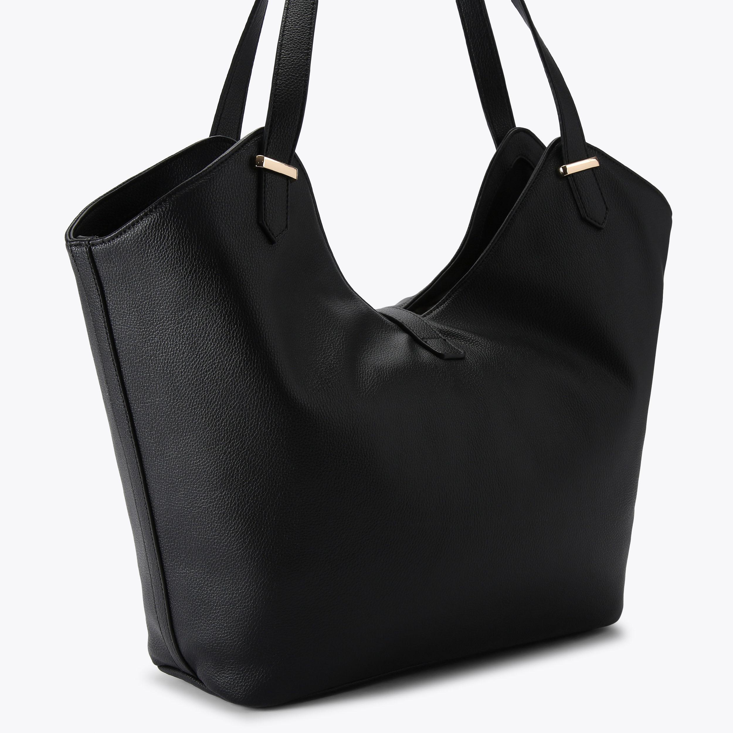 CAPRI SOFT TOTE Black Tote Bag by CARVELA