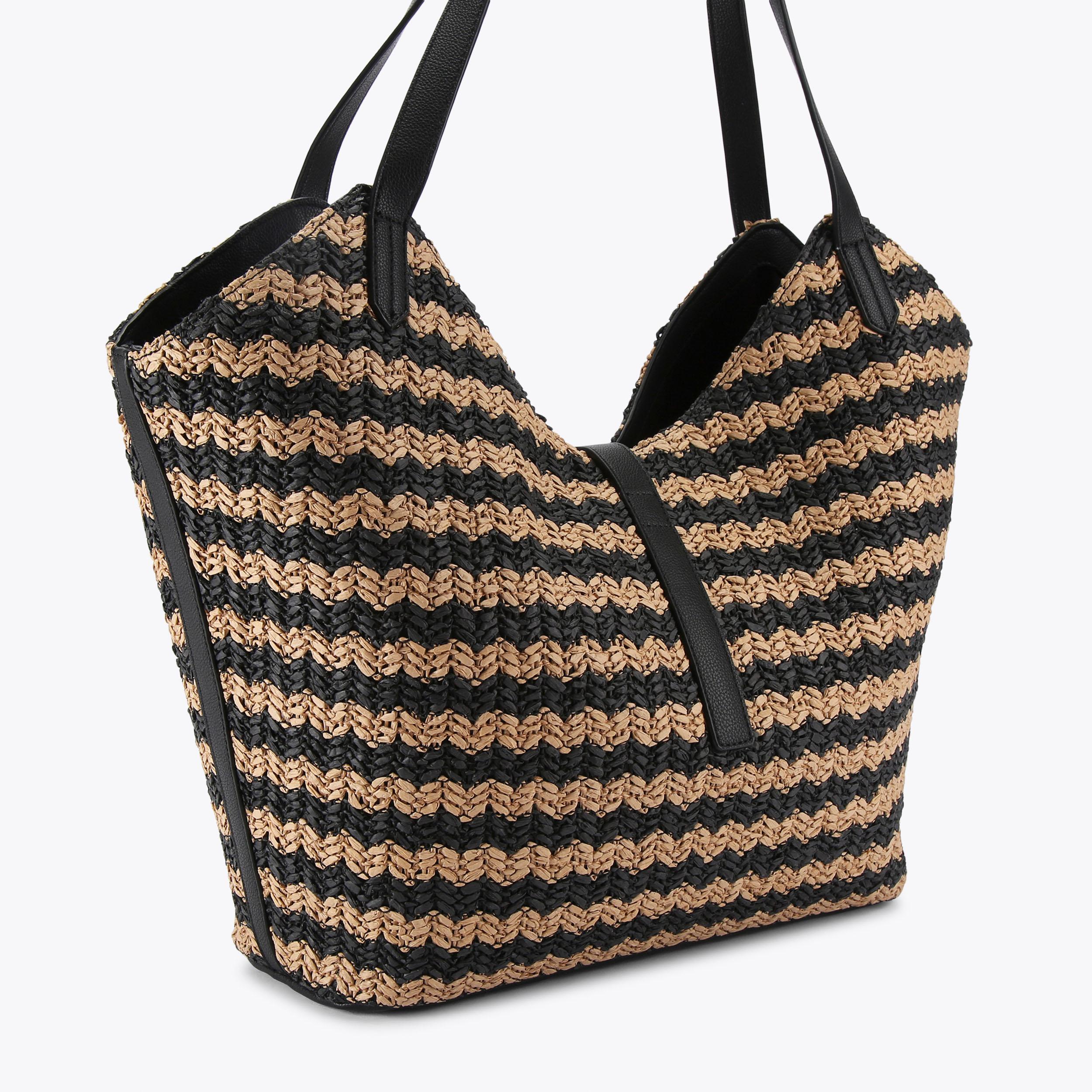 CAPRI SOFT TOTE Woven Raffia Tote Bag by CARVELA