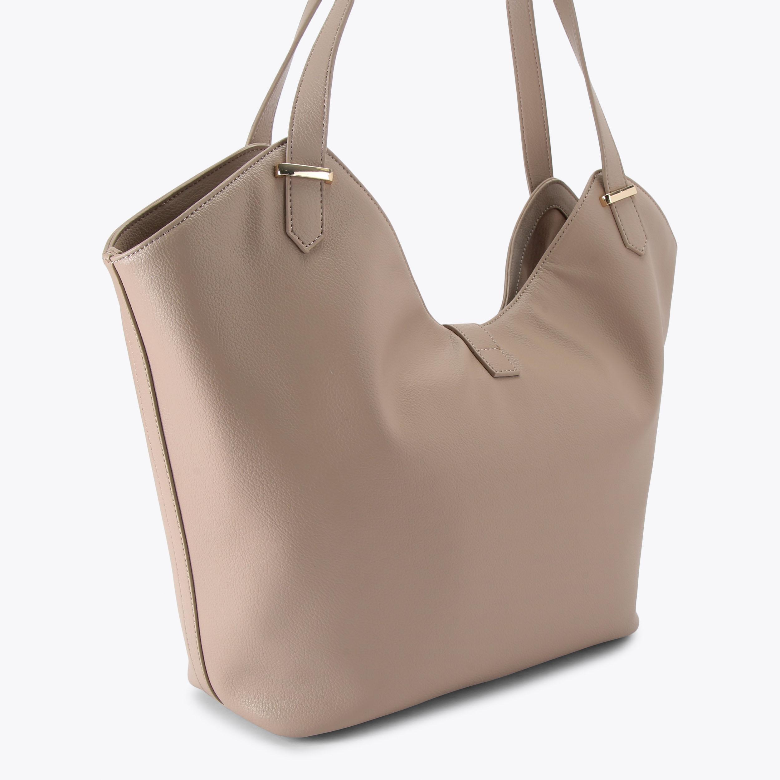 CAPRI SOFT TOTE Taupe Shoulder Bag by CARVELA