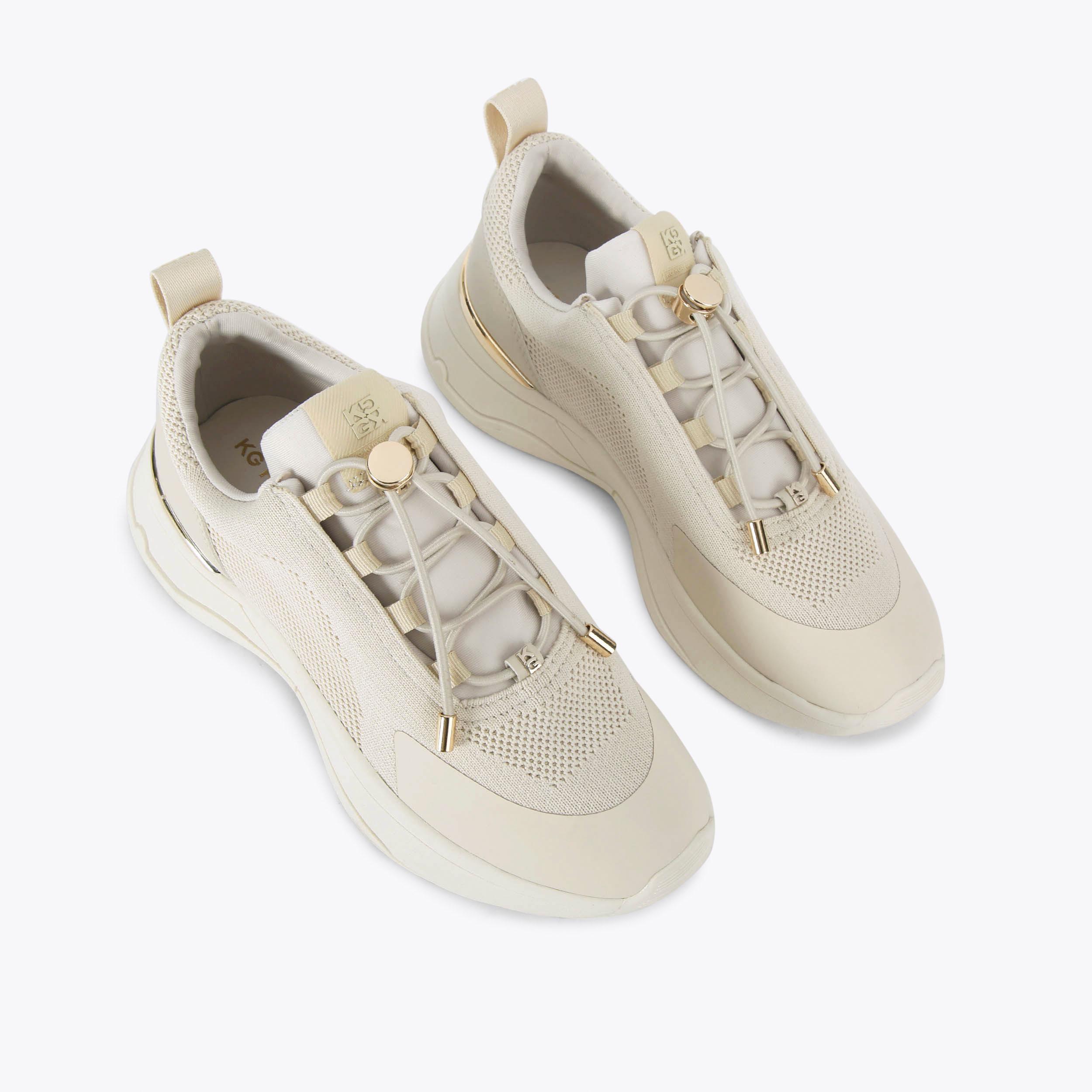 LINK TOGGLE Bone Knitted Sneaker by KG KURT GEIGER