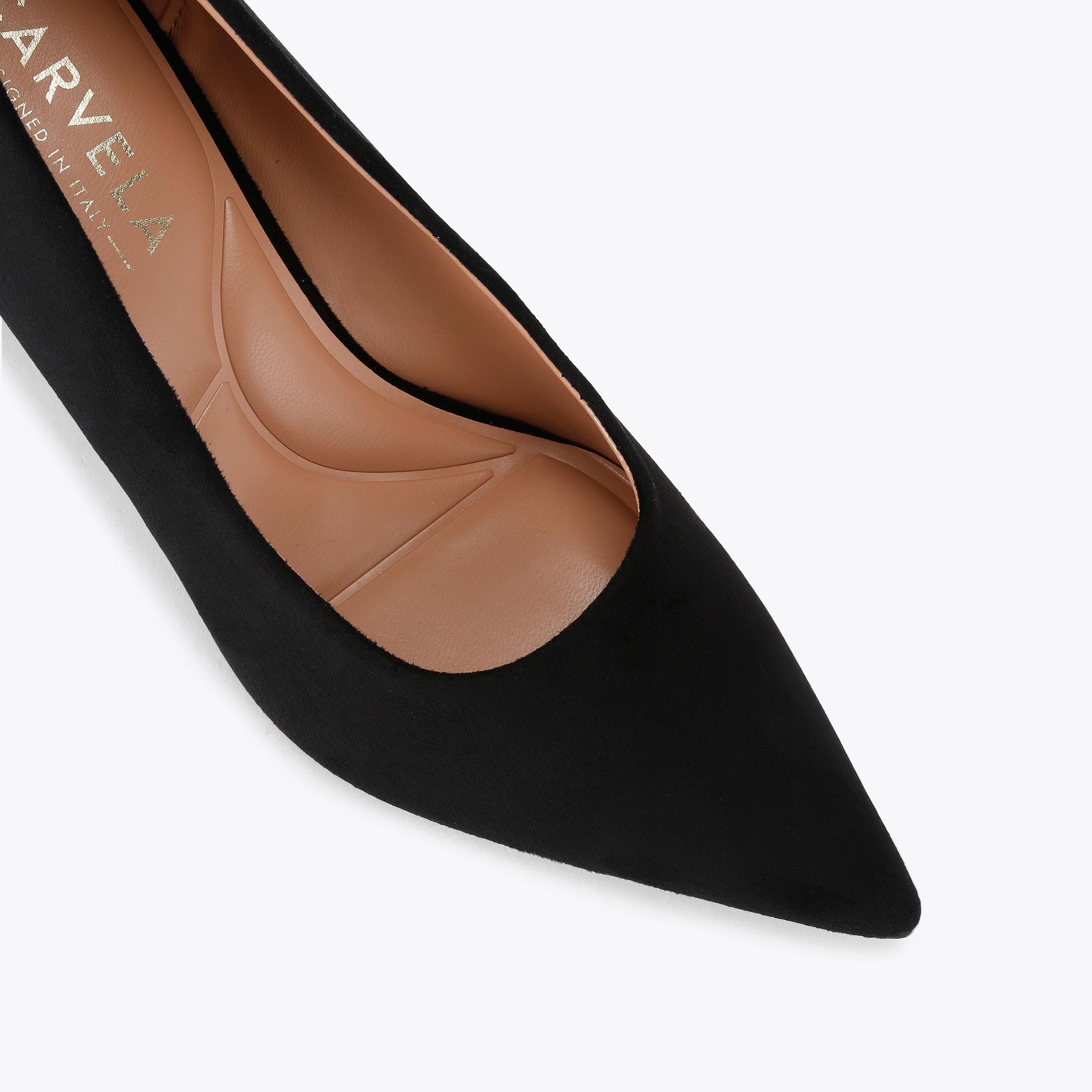 CORLETTA COURT Black Microsuede Court Heel by CARVELA