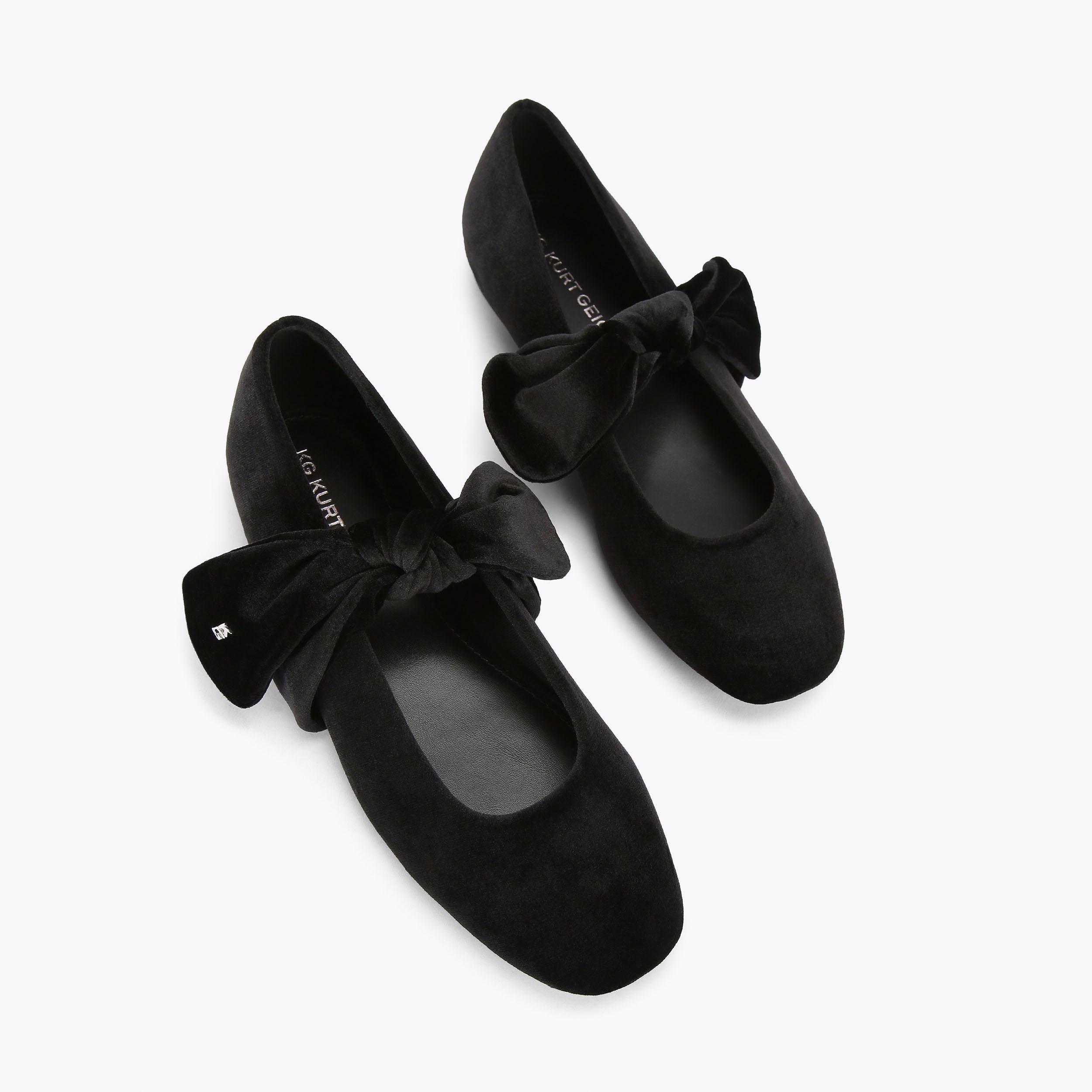 MASTER2 Black Velvet Ballet Flat by KG KURT GEIGER