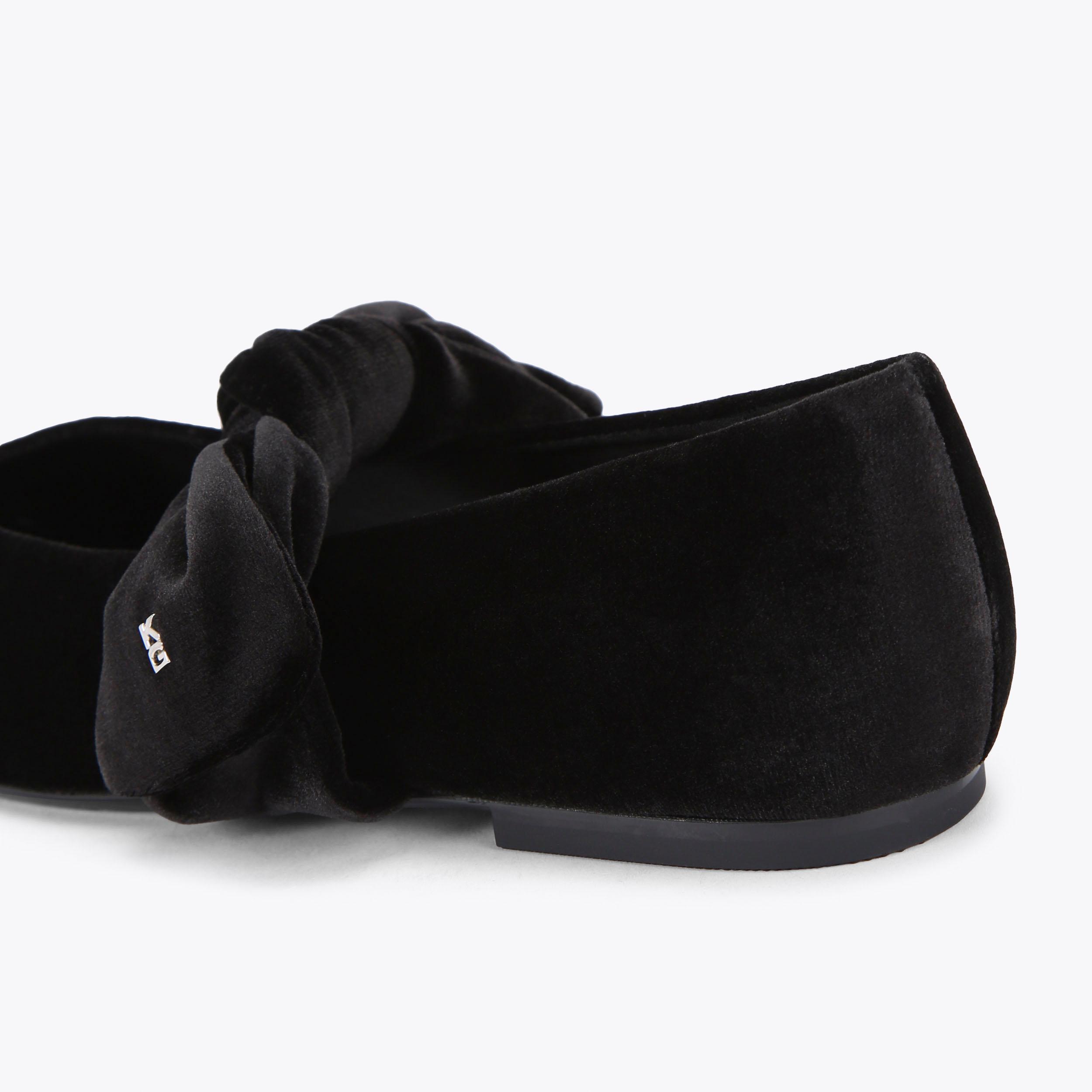 MASTER2 Black Velvet Ballet Flat by KG KURT GEIGER
