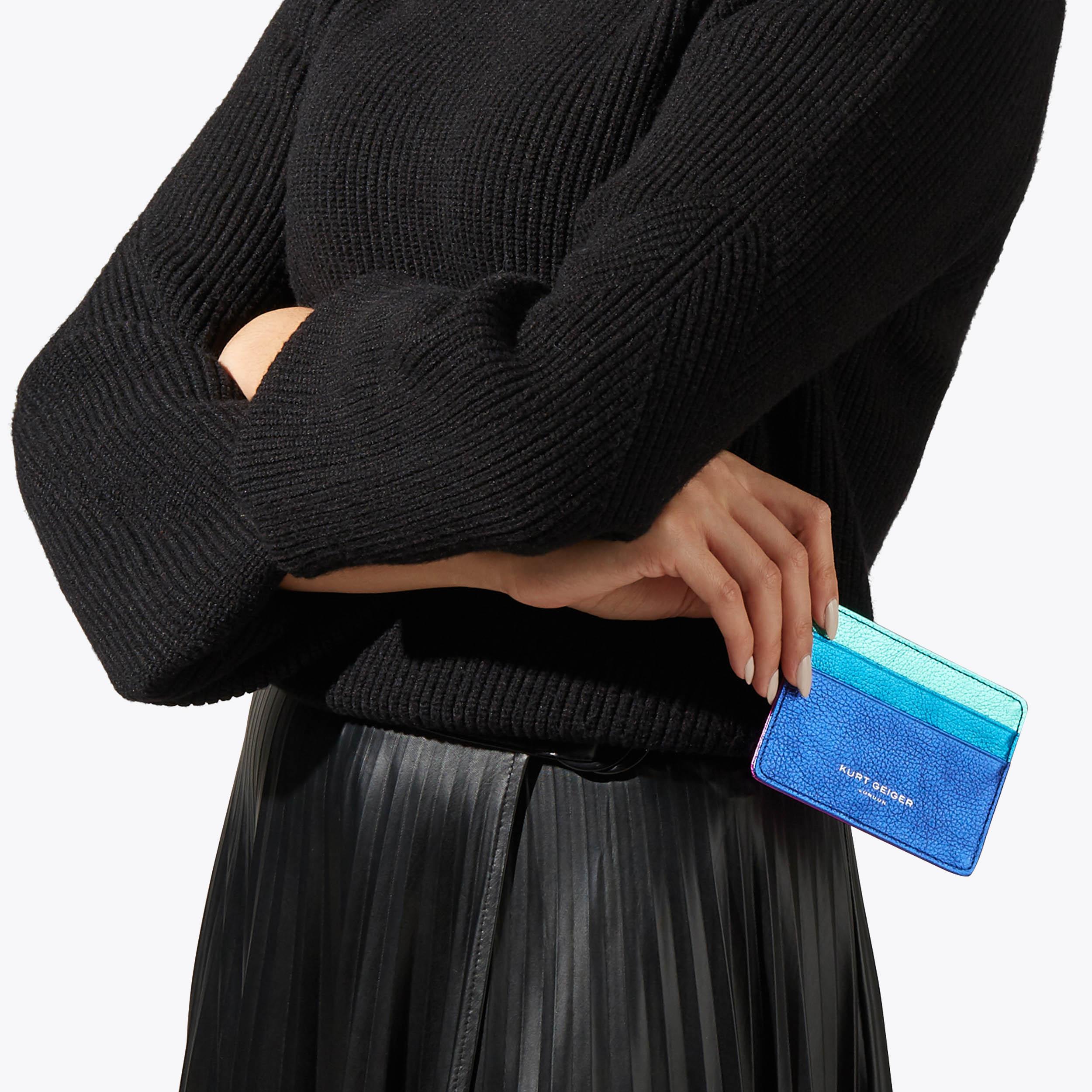 LEATHER CARD HOLDER Rainbow Leather Card Holder by KURT GEIGER LONDON
