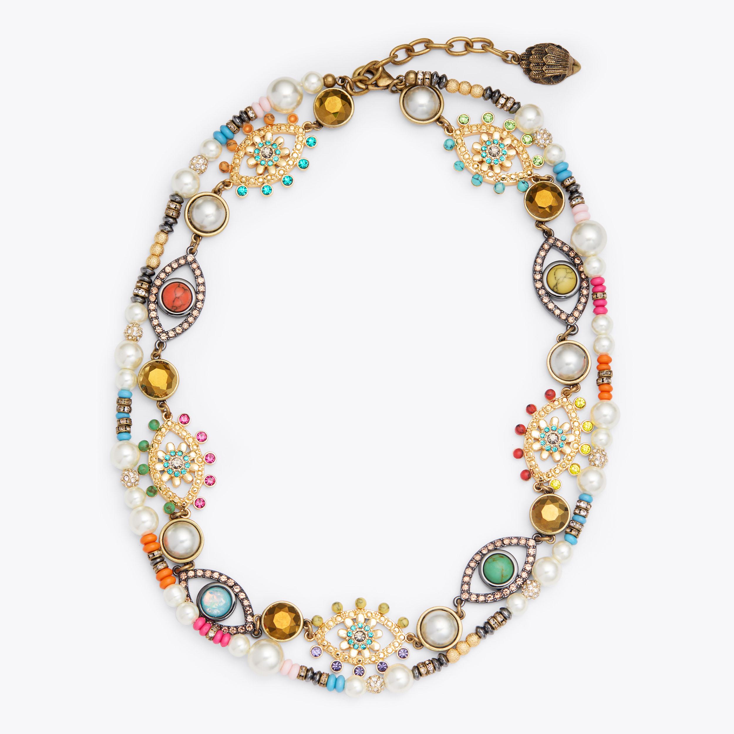 MULTI STRAND EYE NECKLACE Faux Pearl Necklace by KURT GEIGER LONDON