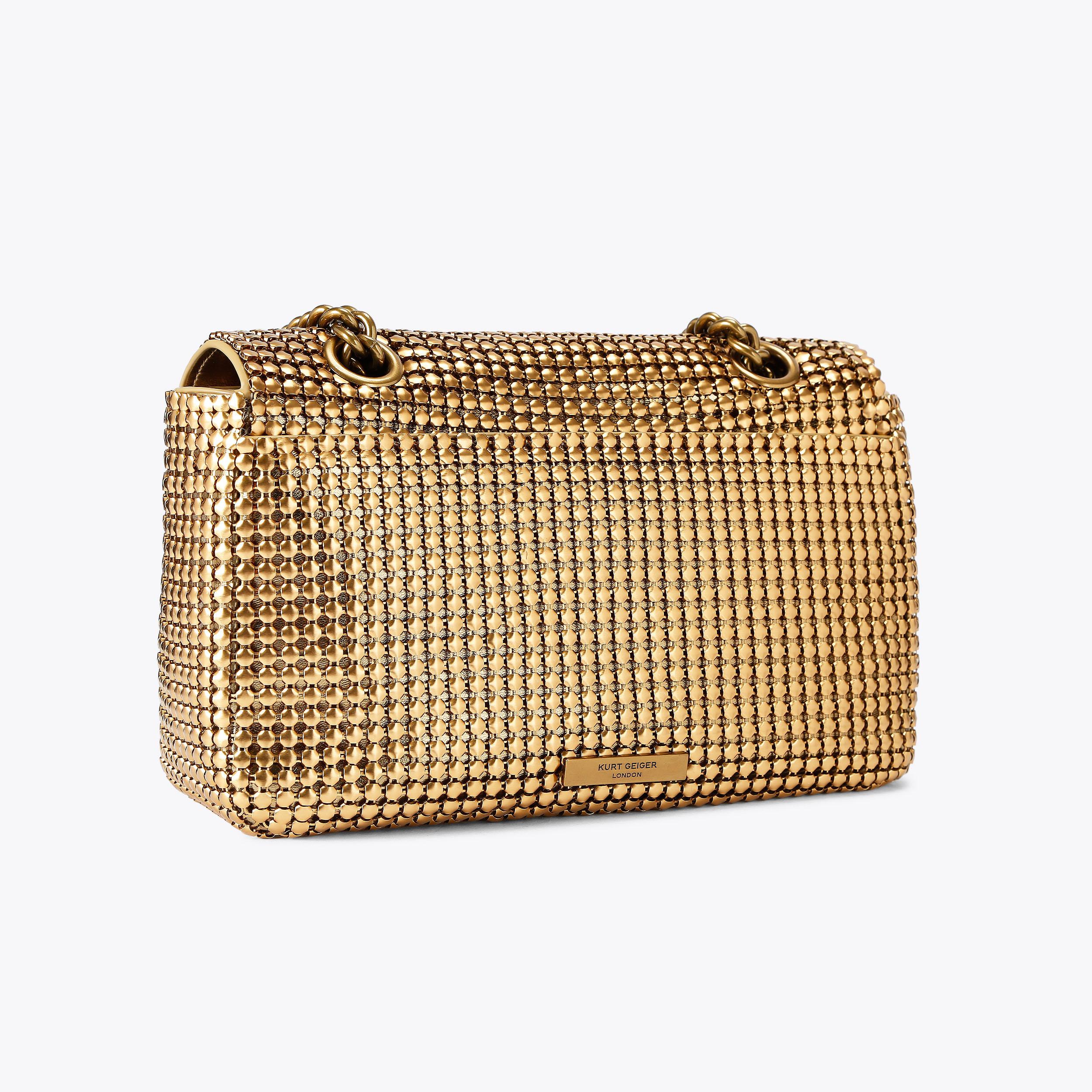 KENSINGTON CHAINMAIL Bronze Chainmail Shoulder Bag by KURT GEIGER LONDON