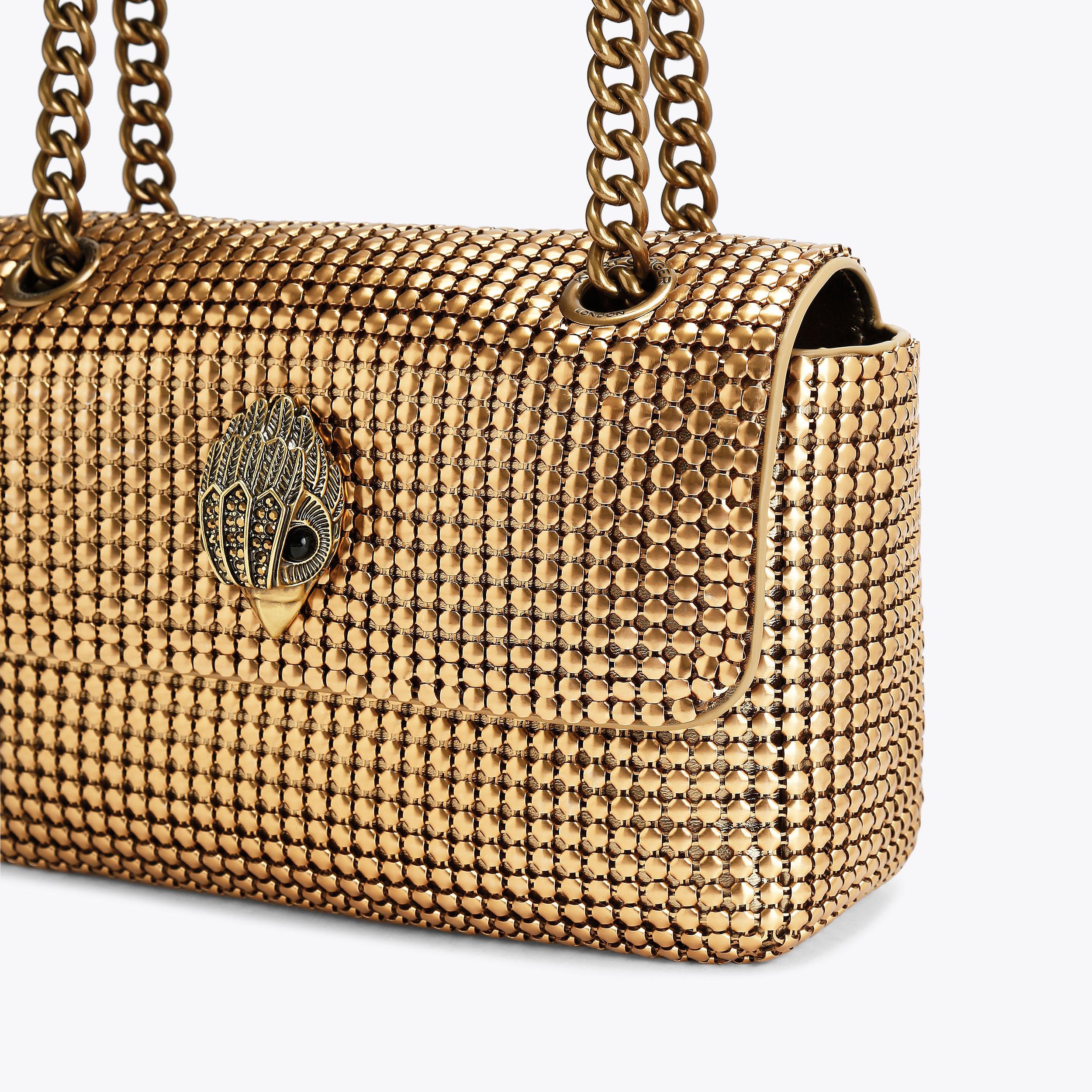 KENSINGTON CHAINMAIL Bronze Chainmail Shoulder Bag by KURT GEIGER LONDON