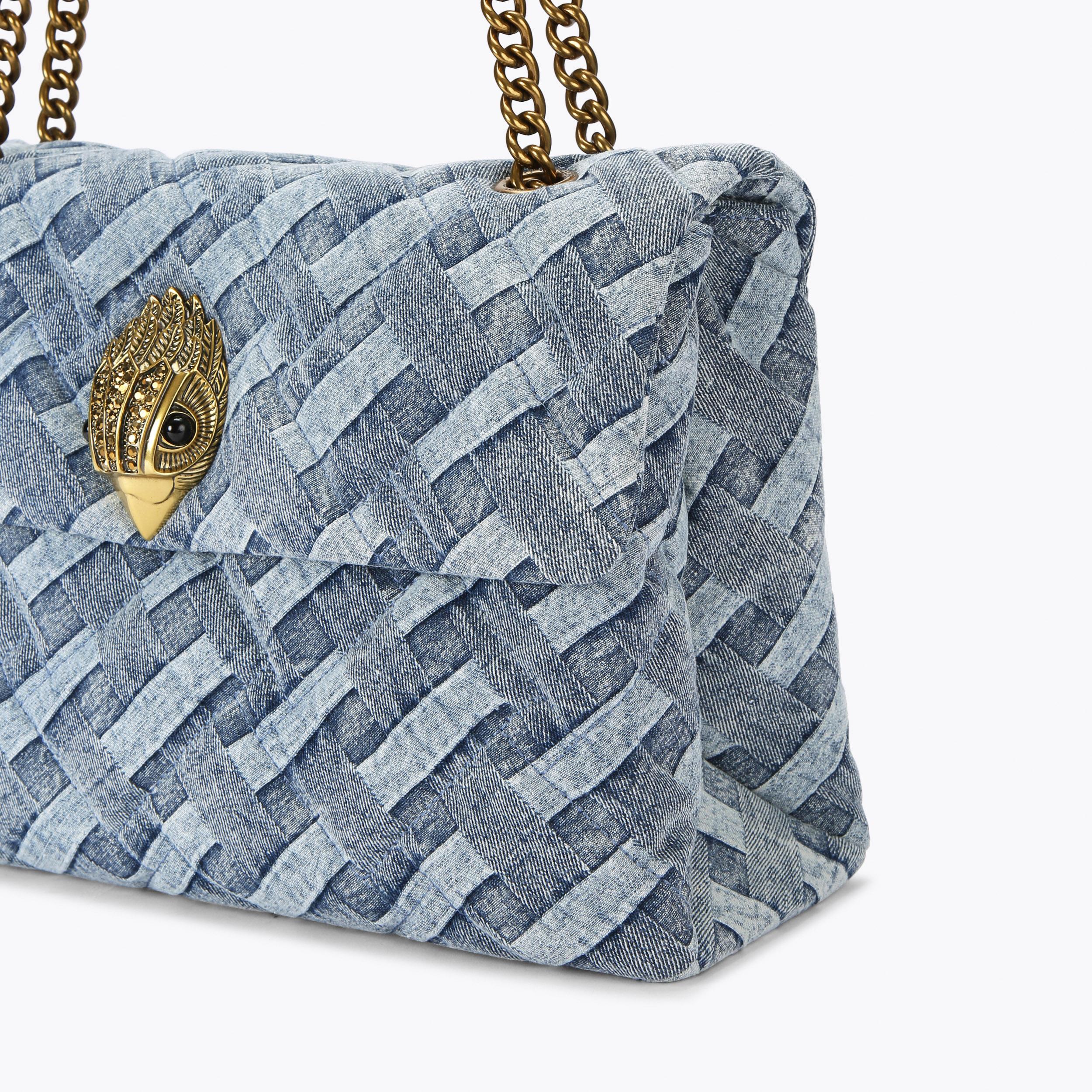 KENSINGTON SOFT XXL BAG Denim Weave Shoulder Bag by KURT GEIGER LONDON